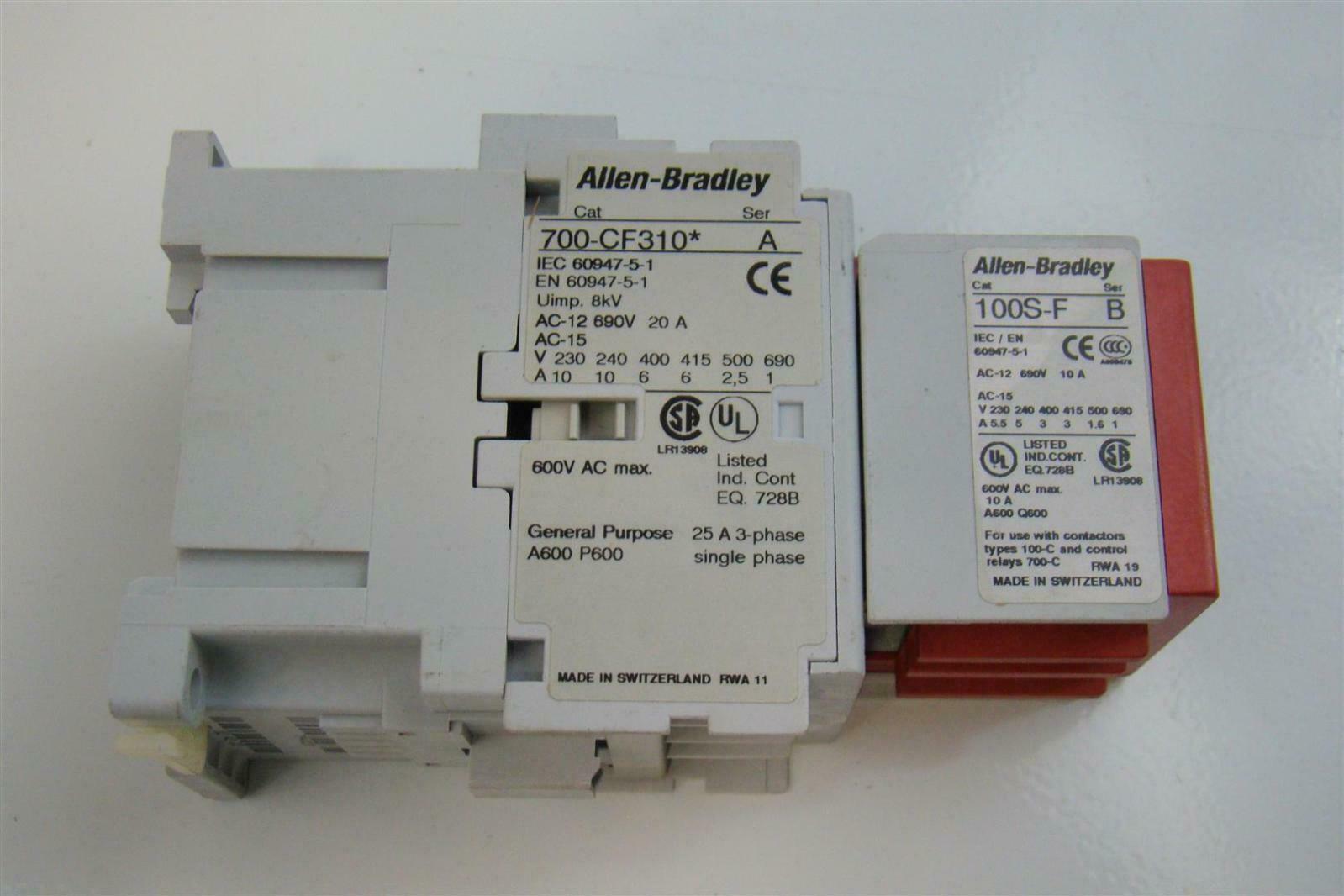 Allen-Bradley GuardMaster Relay 110v coil 600VAC 700-CF310,100S-F