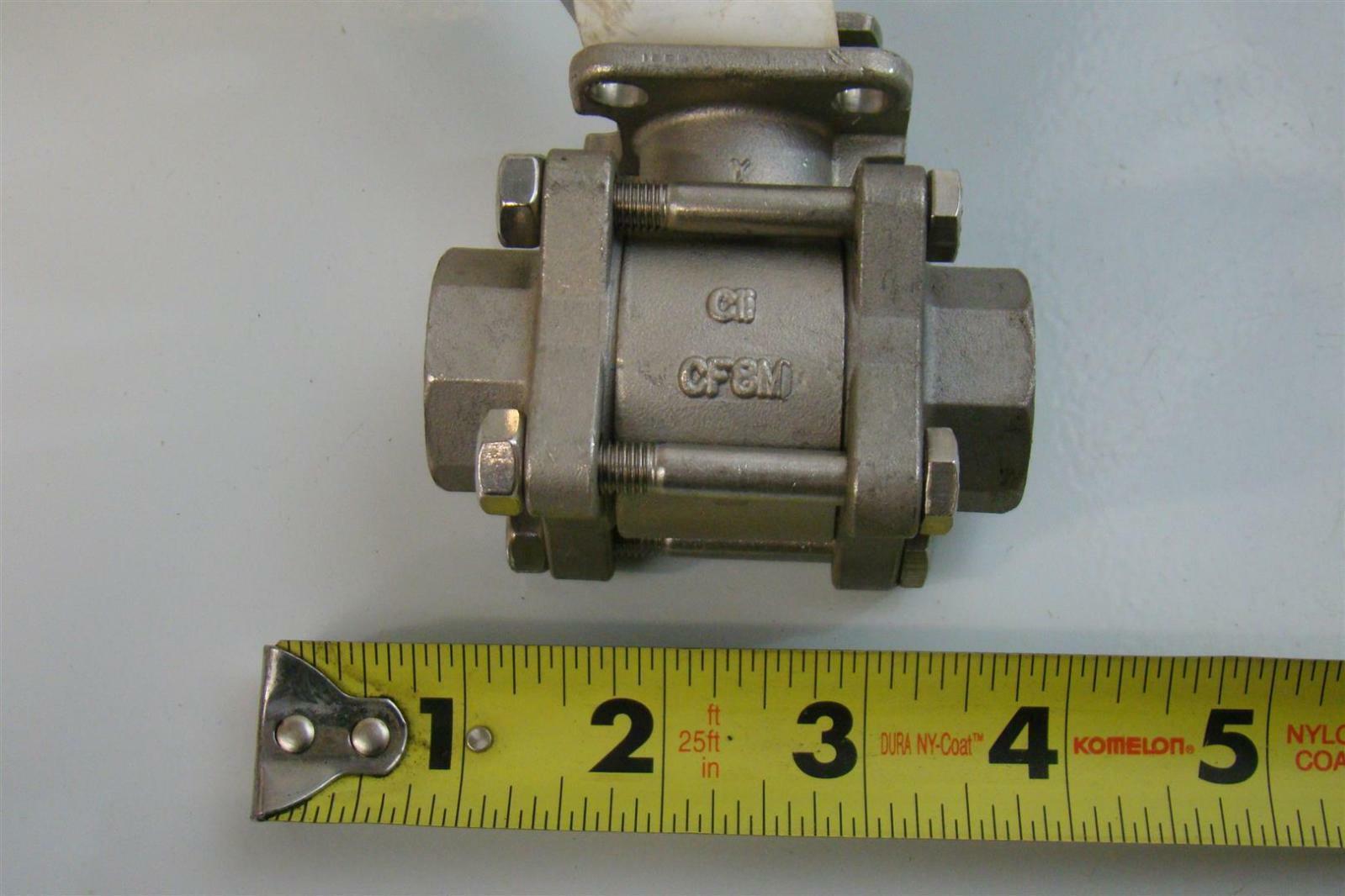 Apollo Conbraco 1/2" Stainless 3 Piece Ball Valve CF8M 1000 CWP 86R-103 ...