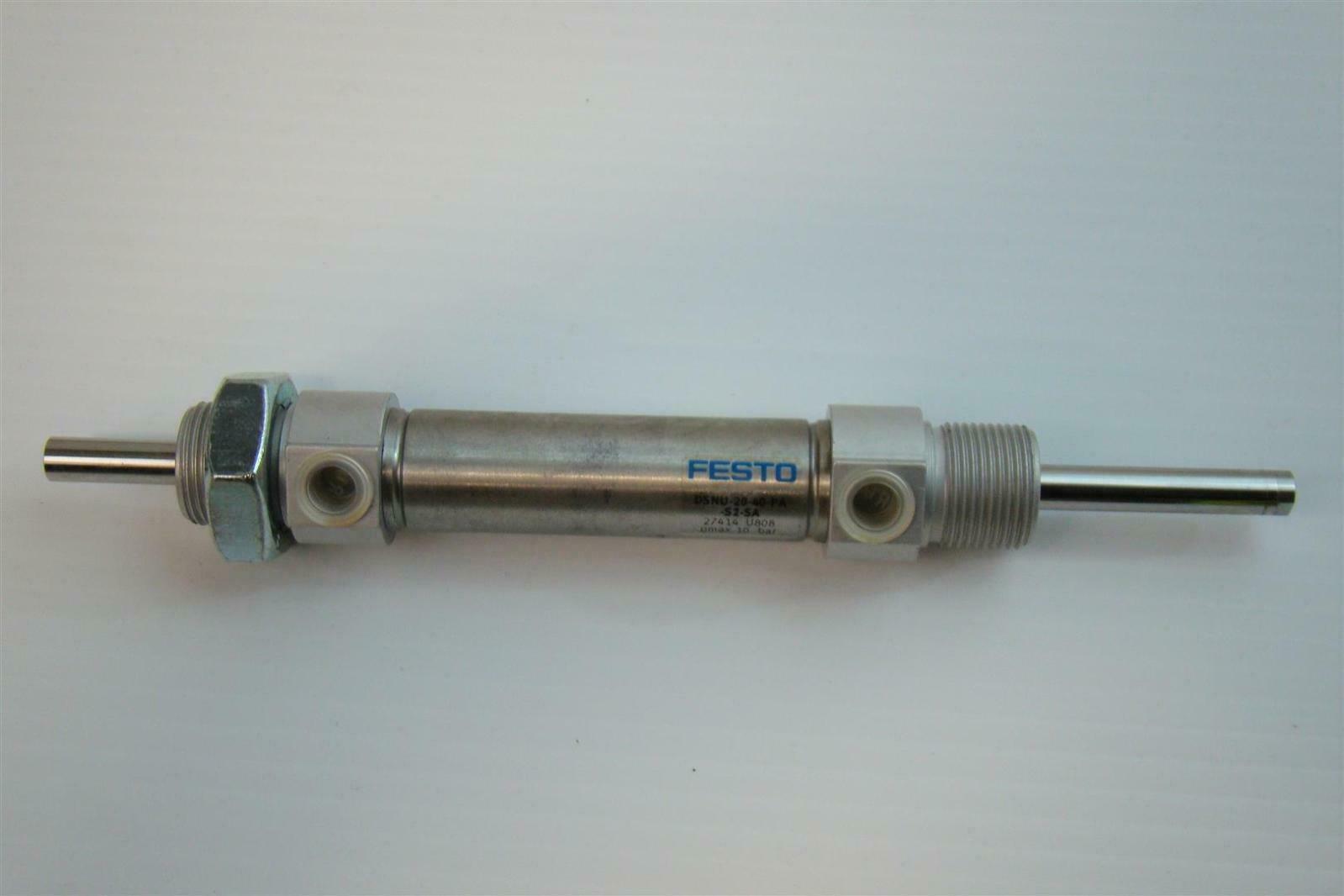 Festo Cylinder 10bar DSNU-20-40-PA-S2-SA | Joseph Fazzio, Incorporated