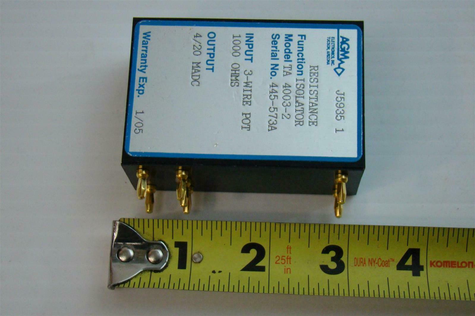 AGM Resistance Isolator 3-Wire Pot 1000 OHMS 445-573A TA 4003-2 J5935 1 ...
