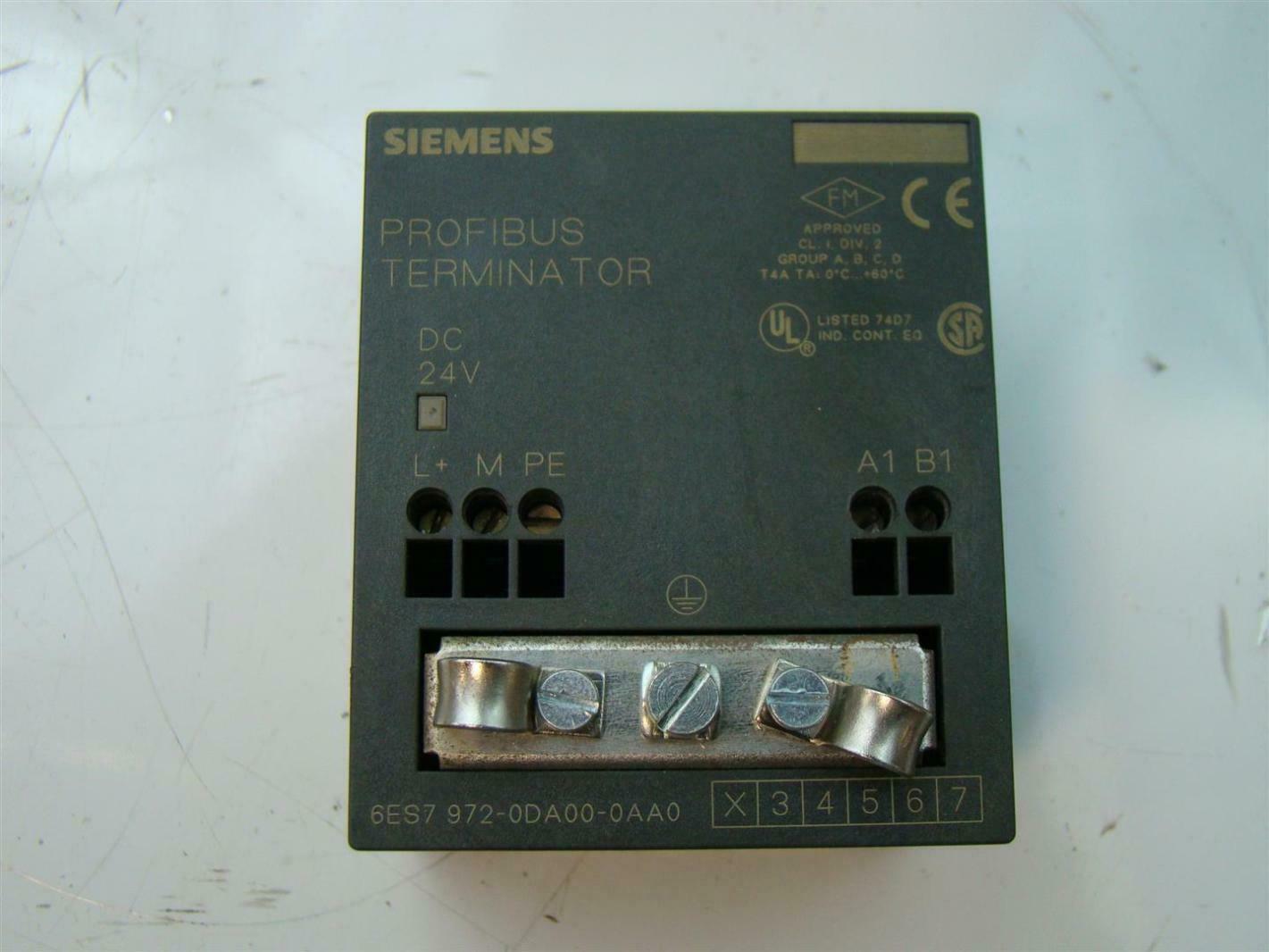Siemens Profibus Terminator 24VDC 6ES7 972-0DA00-0AA0 | Joseph Fazzio ...