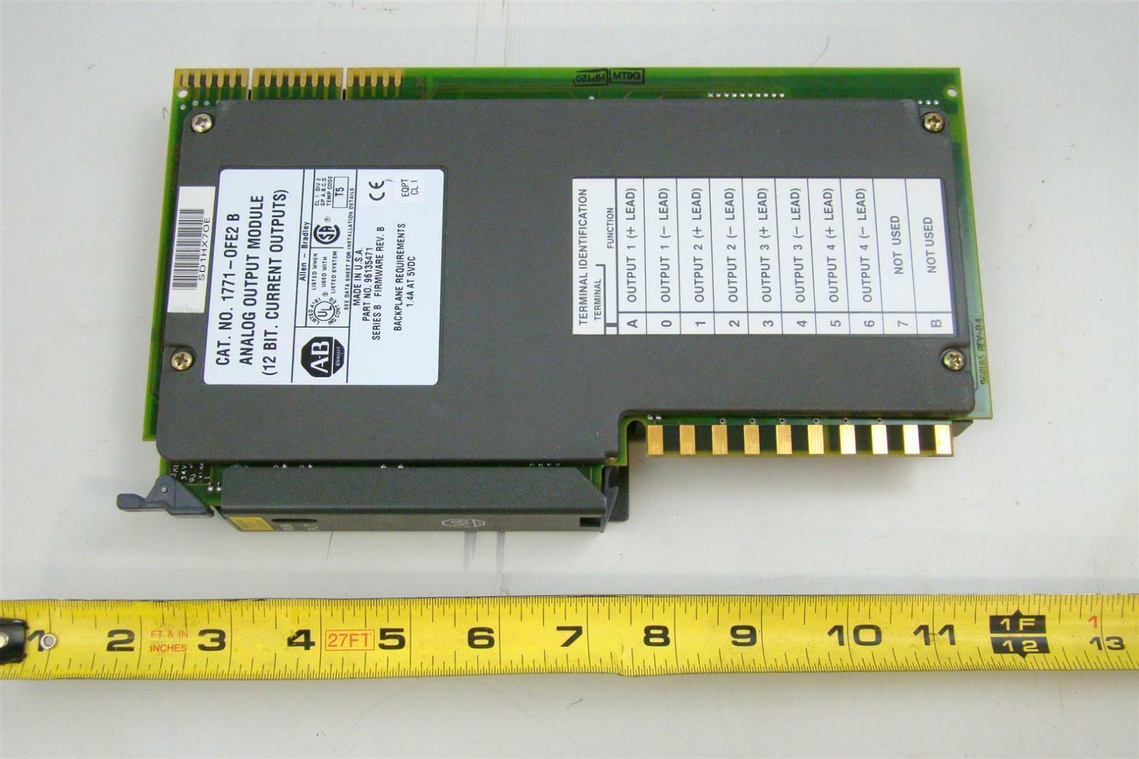 Allen-Bradley Analog Output Module 12 Bit Current Outputs, 1771-OFE2 B | Joseph Fazzio, Incorporated