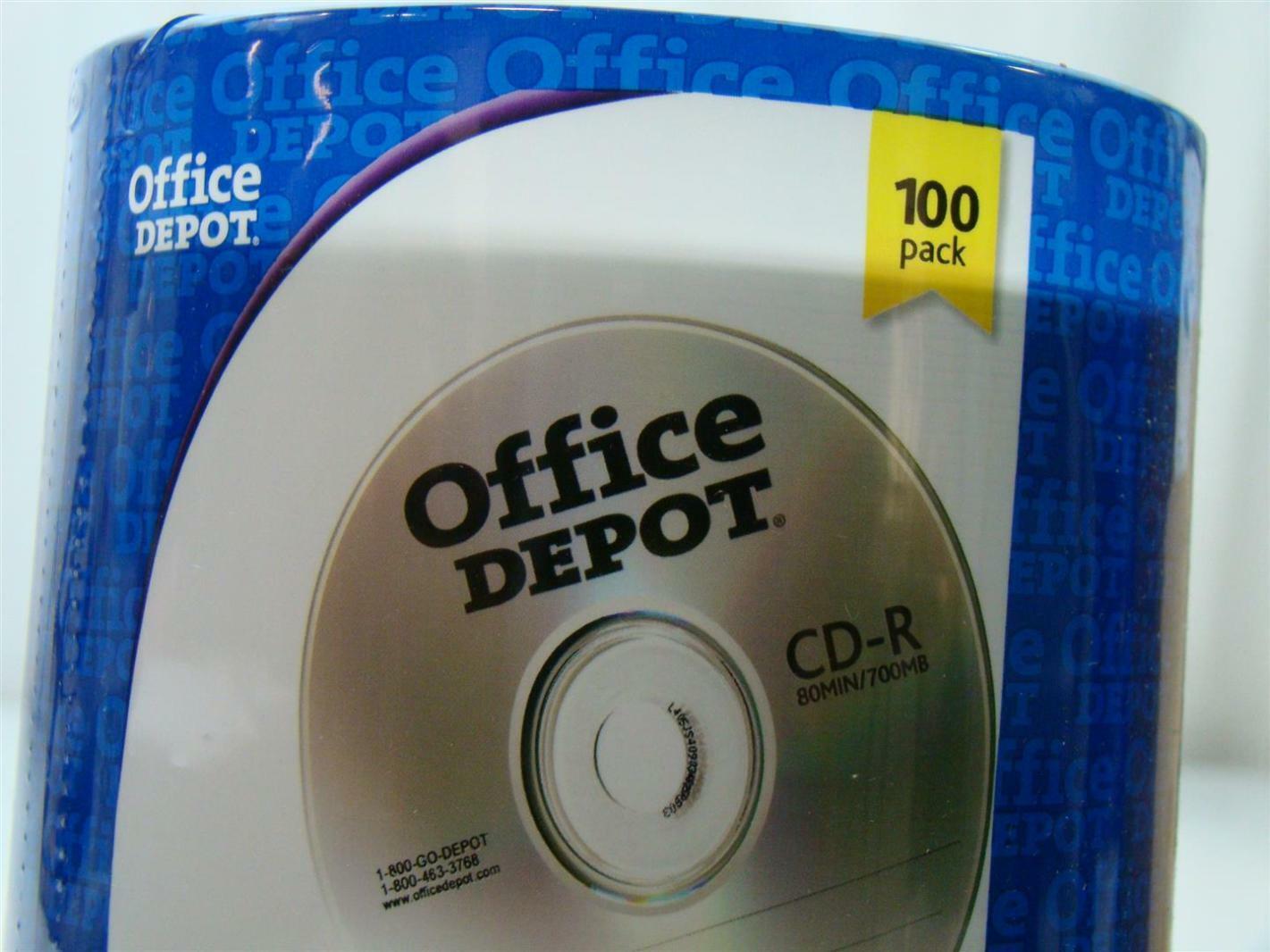 (2) Office Depot CD-R 52x 80min/700MB A005 4500183894 9017F3GAMI005 676-688 | Joseph Fazzio ...