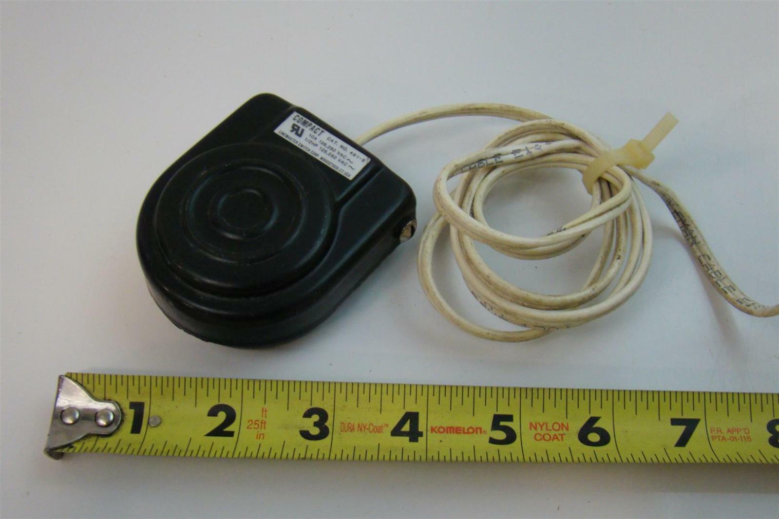 Compact Foot Switch Single Pedal 10A 1/2HP 491-S | Joseph Fazzio ...