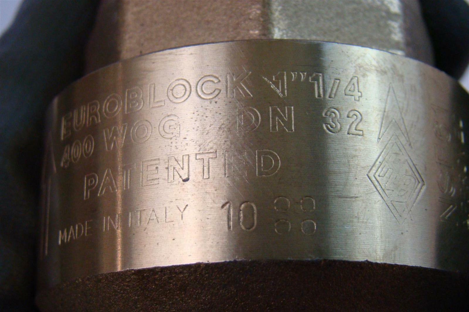 Euroblock 400 WOG 1-1/4" Brass Check valve 32 | Joseph Fazzio, Incorporated