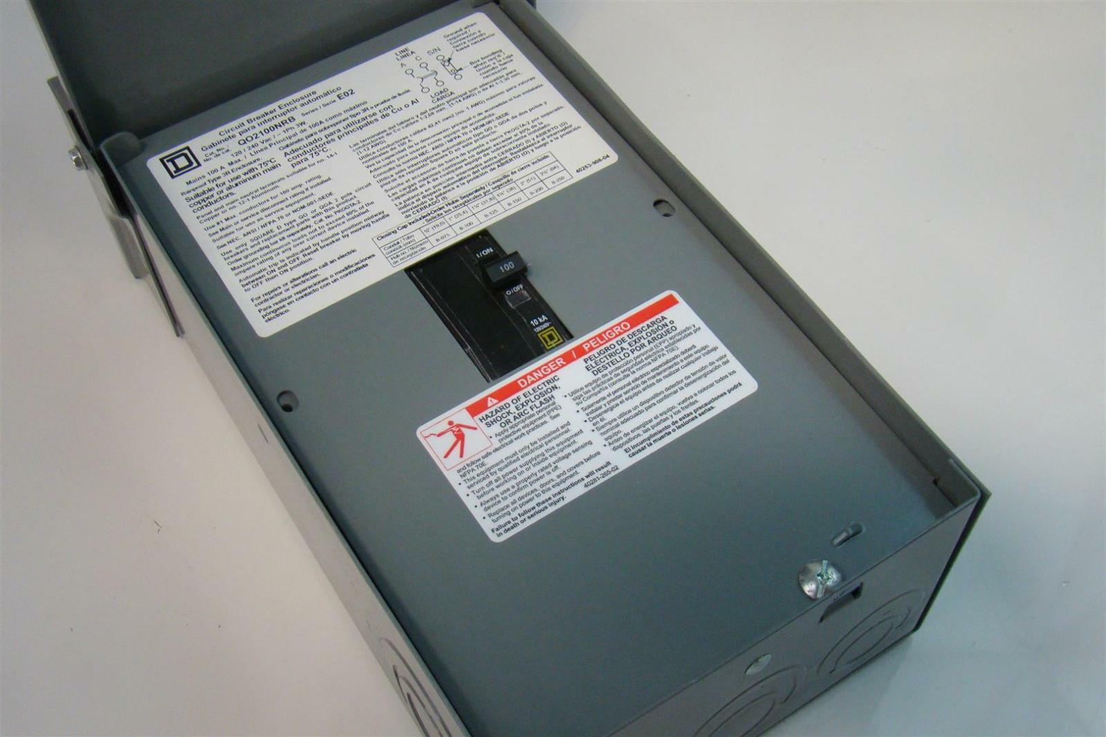 Square D 100A Circuit Breaker Outdoor Enclosure 120/240Vac 1Ph 3W ...