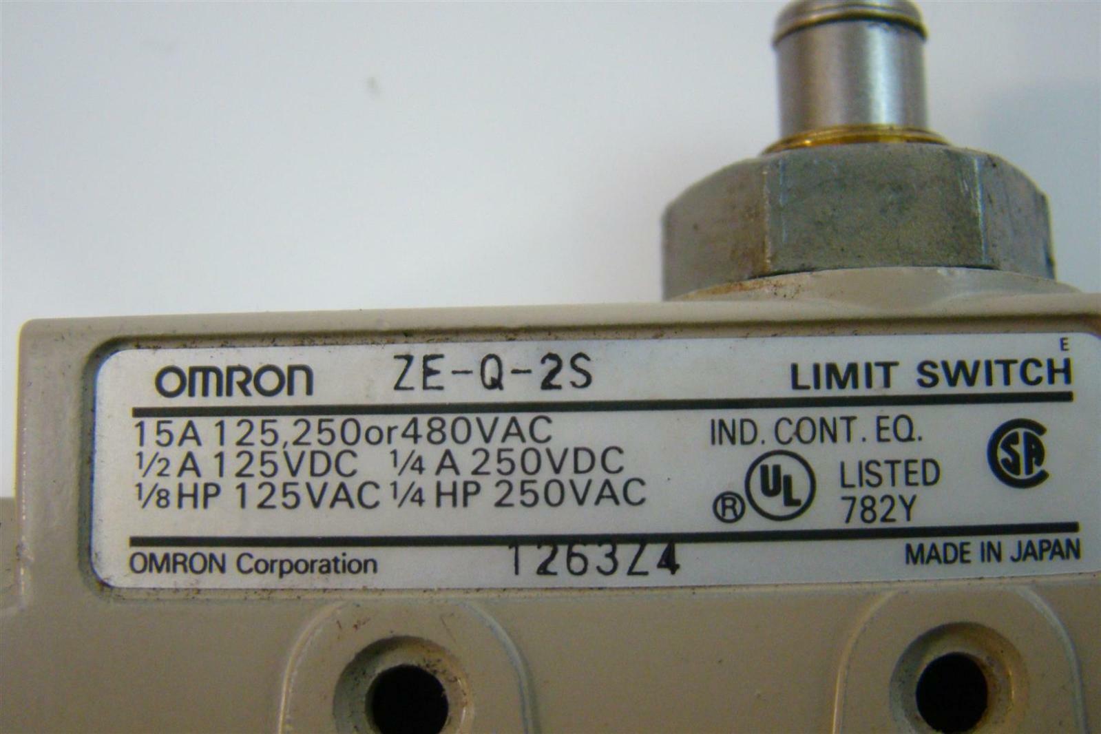 Omron Limit Switch 15A 125/250/480VAC ZE-Q-2S | Joseph Fazzio, Incorporated