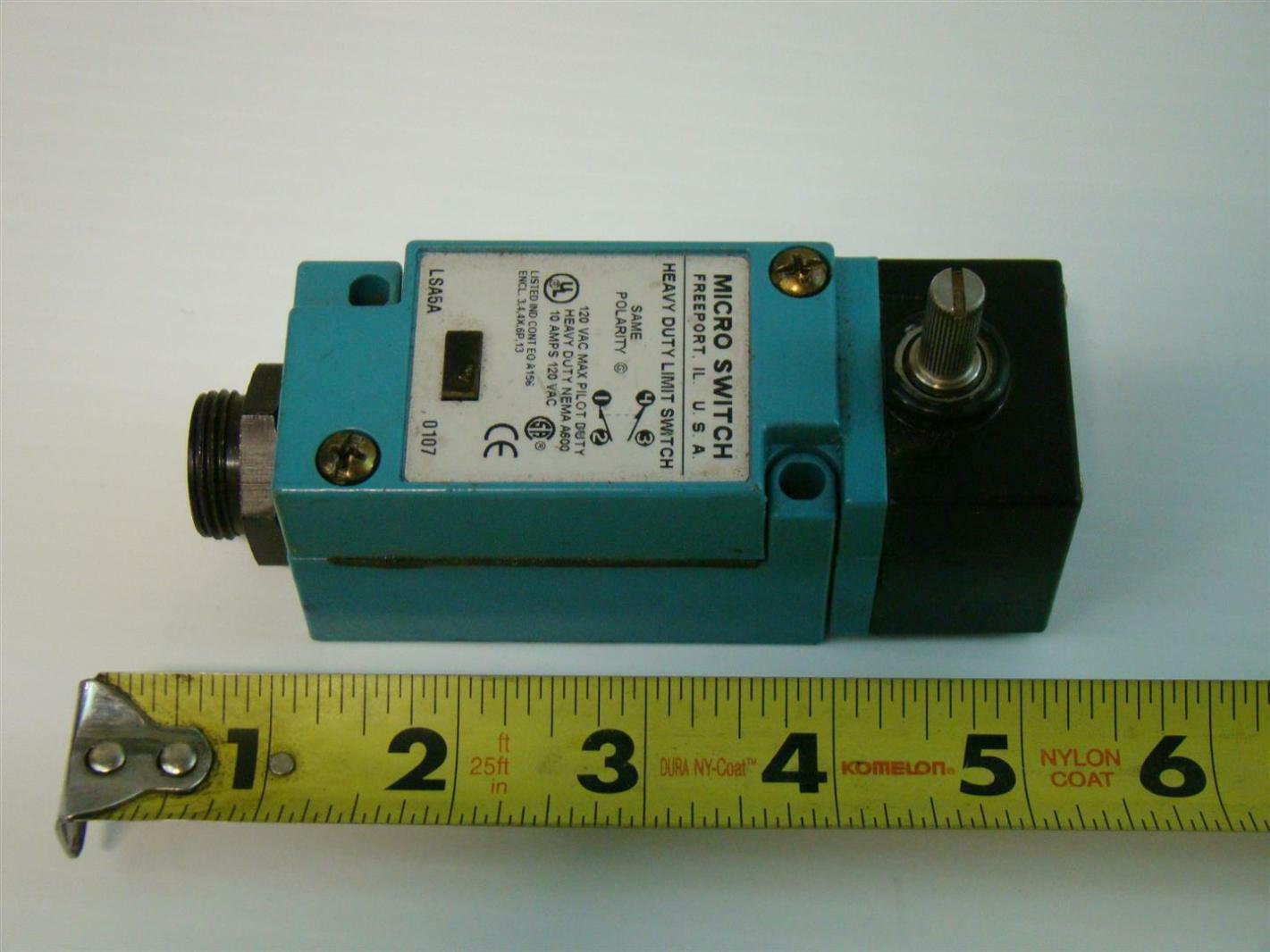 Micro Switch Heavy Duty Limit Switch 120VAC 10Amps LSA5A 0107 | Joseph ...