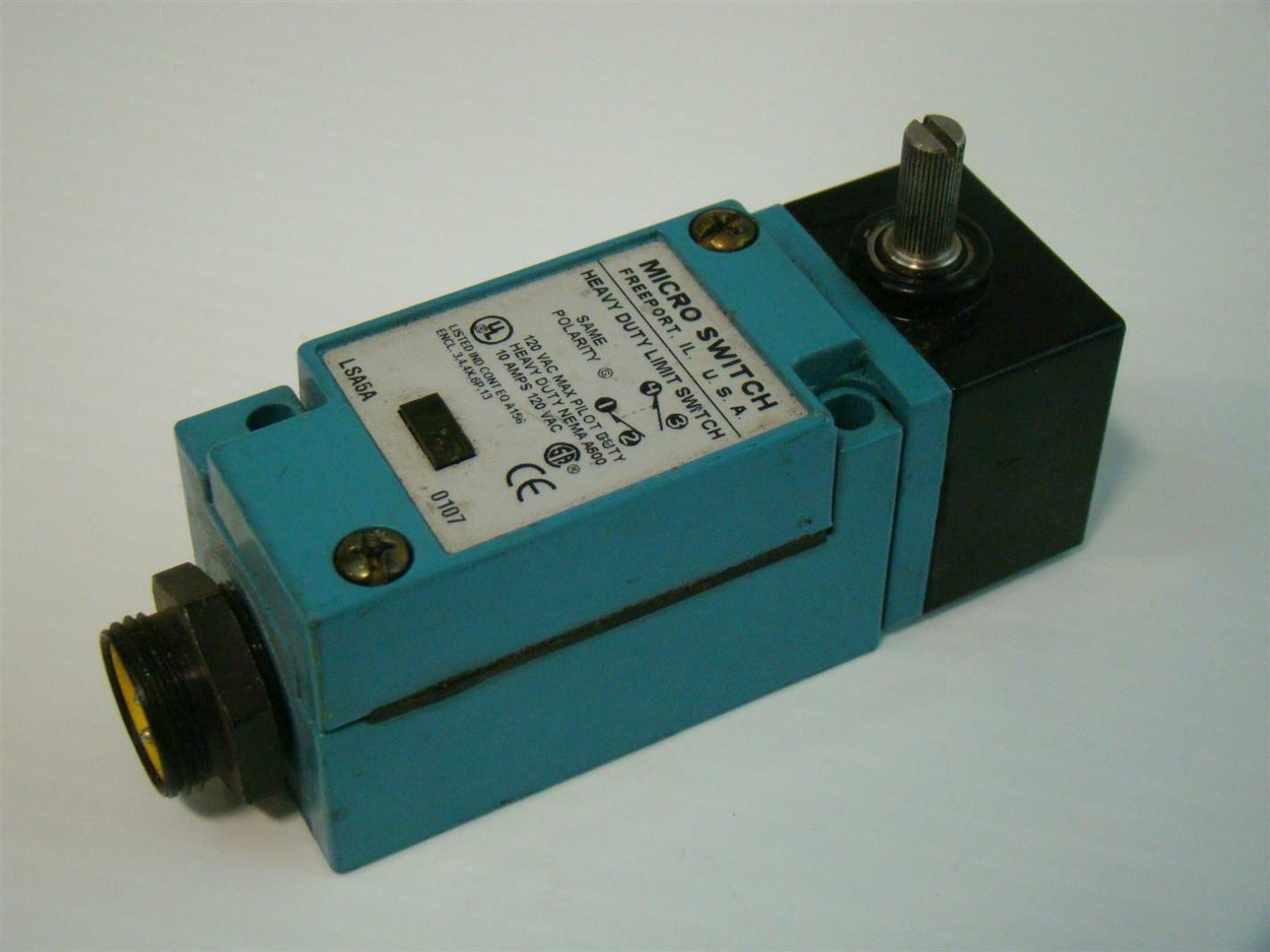 Micro Switch Heavy Duty Limit Switch 120VAC 10Amps LSA5A 0107 | Joseph ...