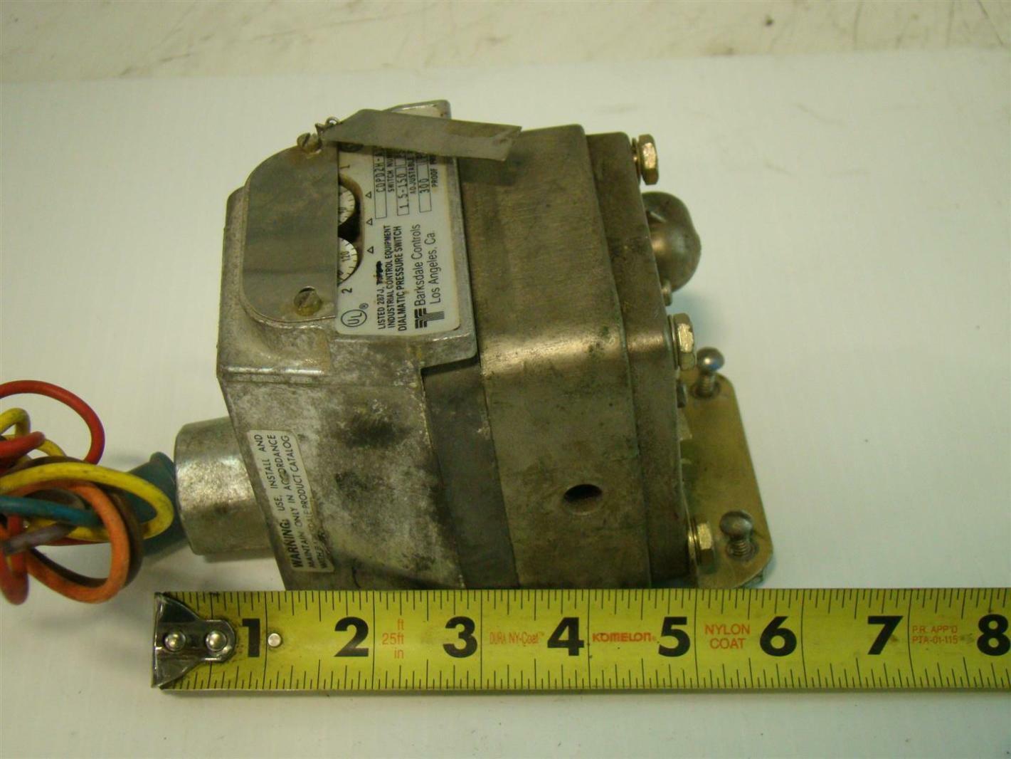 Barksdale Controls Dialmatic Pressure Switch 1.5-150/300PSI CDPDH ...