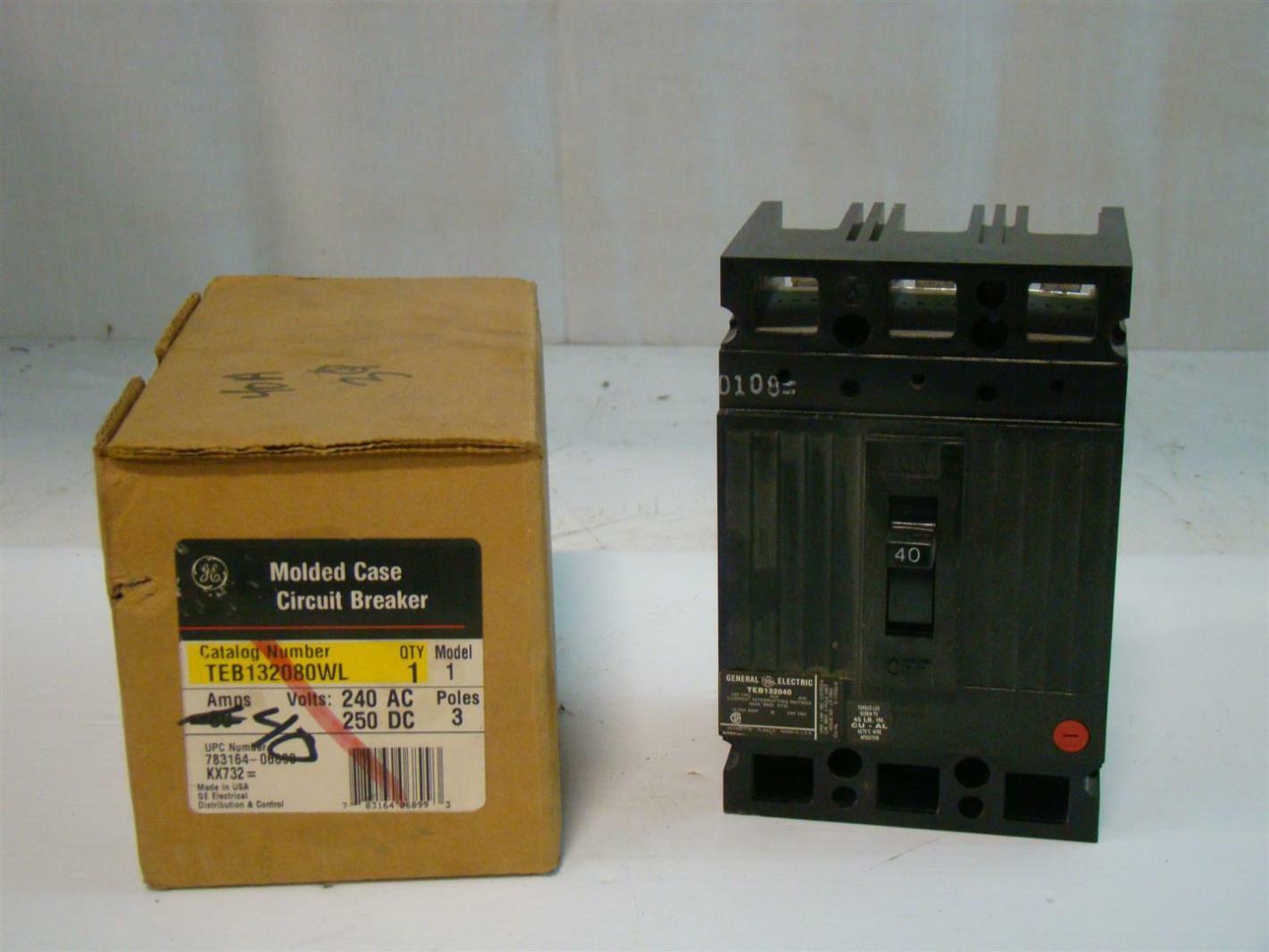 General Electric Circuit Breaker 240VAC 40A TEB132040 | Joseph Fazzio ...