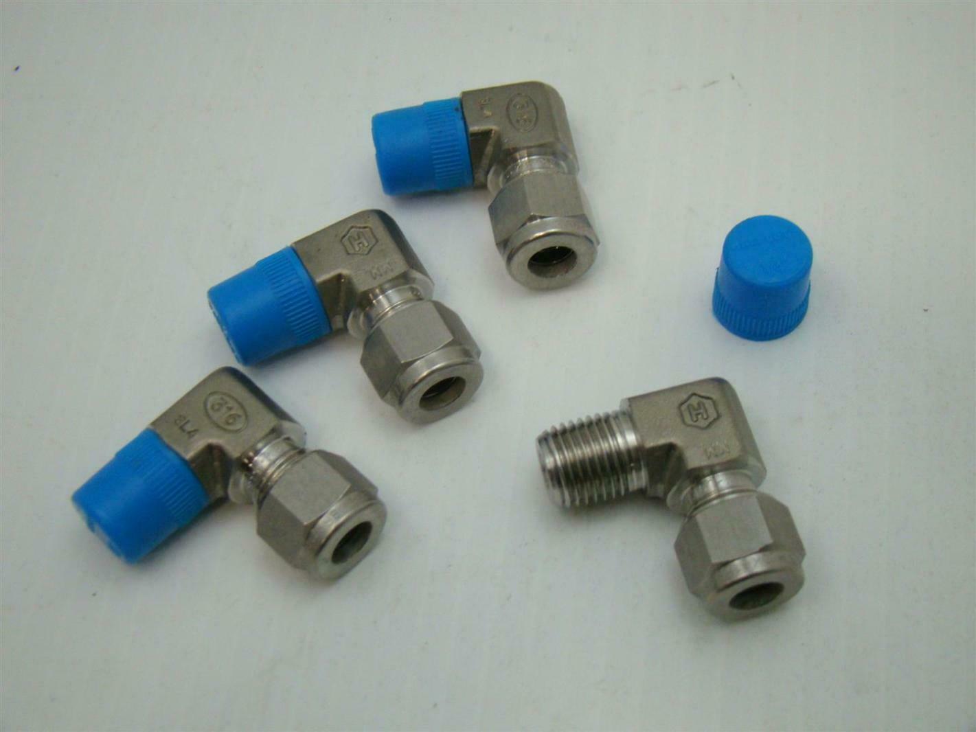 (4) Ham-Let 1/4" Let-Lok Stainless Fittings 8M 316-8M BR1 | Joseph ...