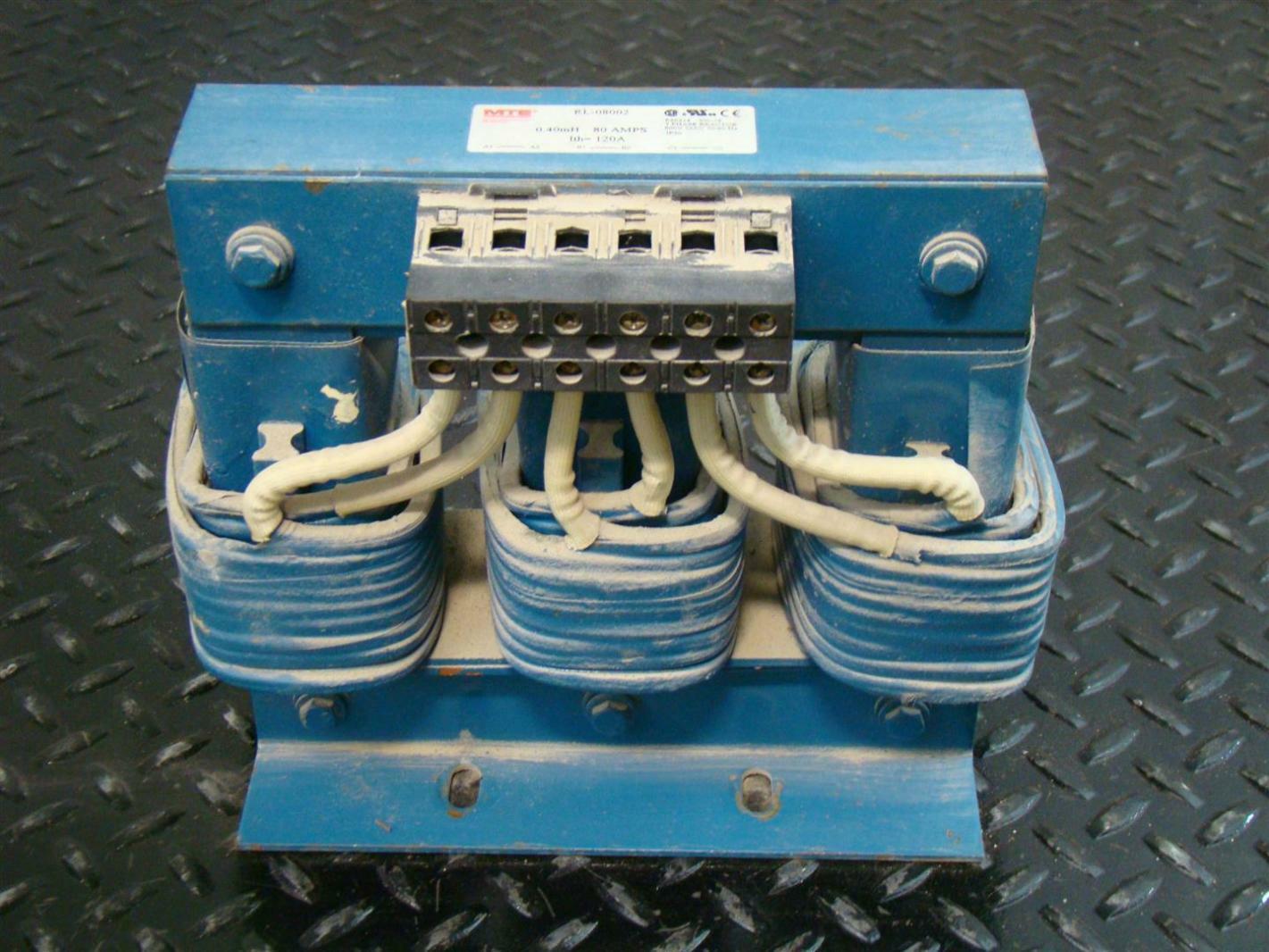 MTE 3 Phase Reactor 0.40mH 80AMPS 120A RL-08002 | Joseph Fazzio ...