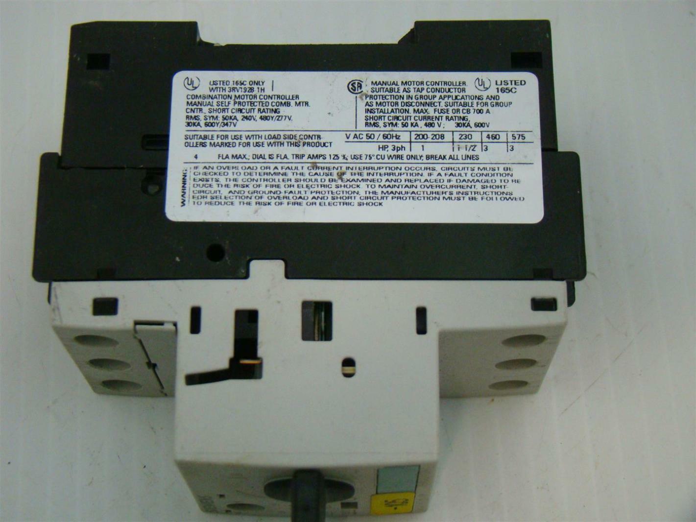 Siemens Motor Overload Protector 200/208V 3ph 3RV1021-1EA10 | Joseph ...
