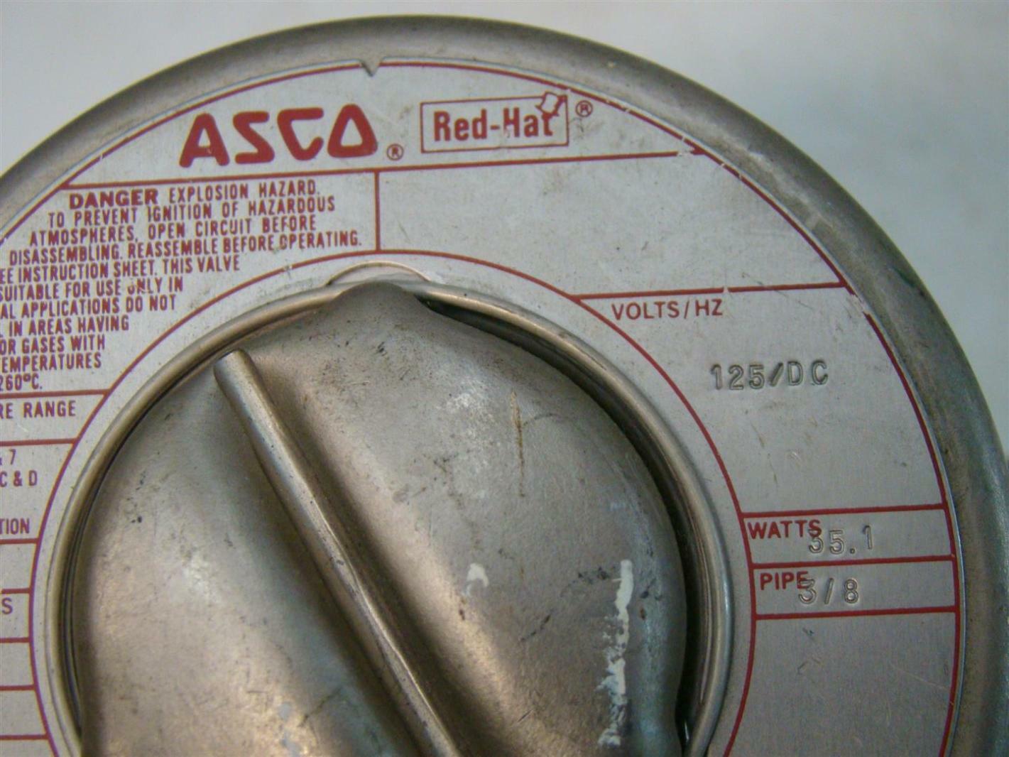 Asco Red Hat 125Dc 35.1watts 3/8 pipe 68879S-10 2063816F 210098 ...