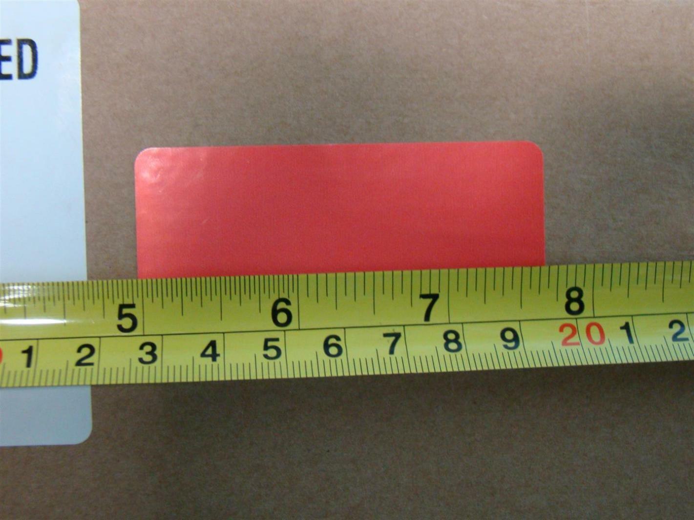 (8) Label Med 2.75" x 1.25" red label 24971 | Joseph Fazzio, Incorporated