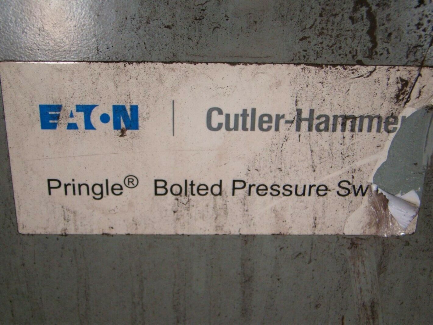 Eaton Cutler-Hammer Pringle Bolted Pressure Switch CU-AL PMS2022FTTW ...