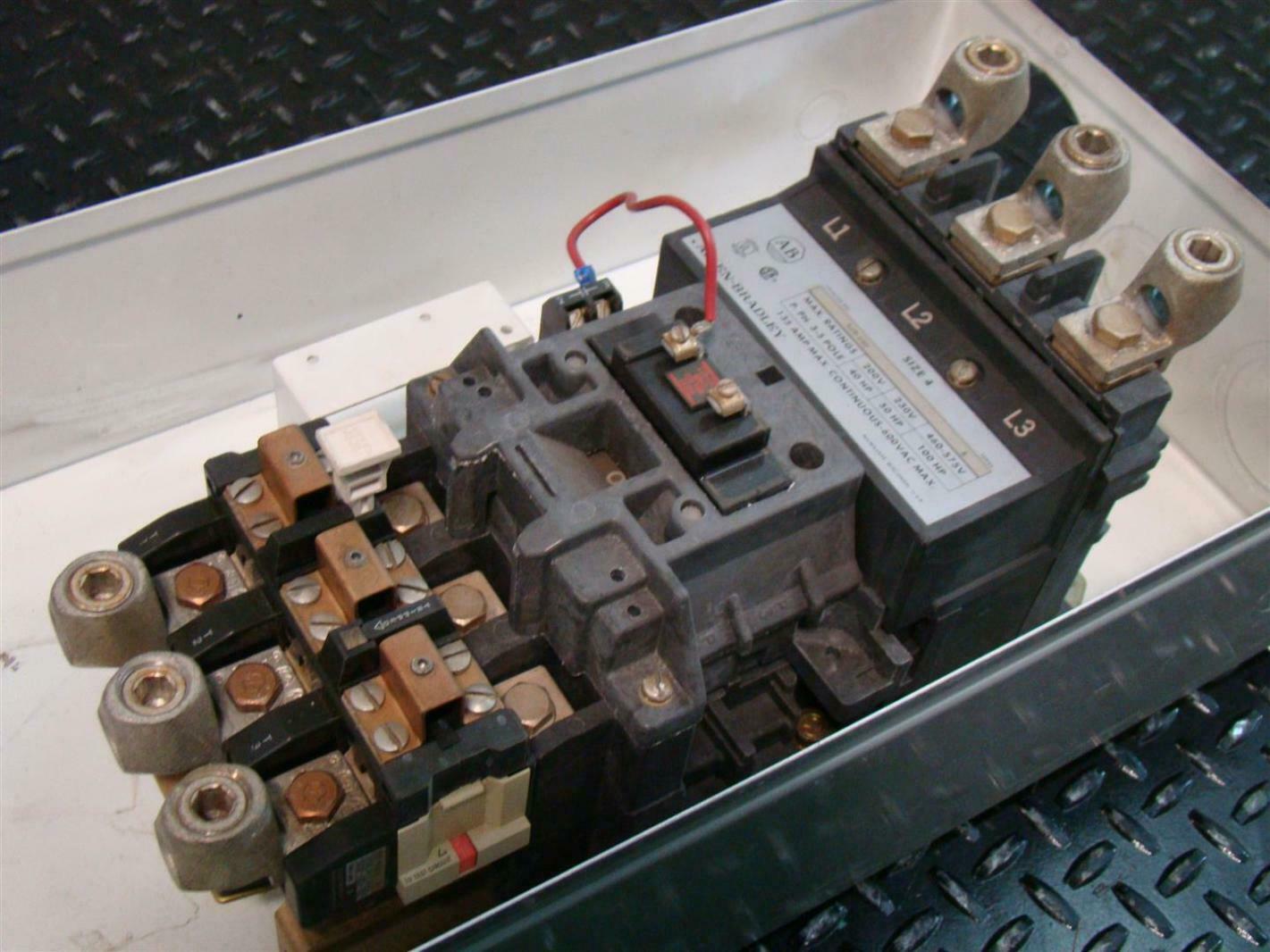 Allen-Bradley Size 4 Motor Starter 100HP 200-575v Size 4 509-EAD ...