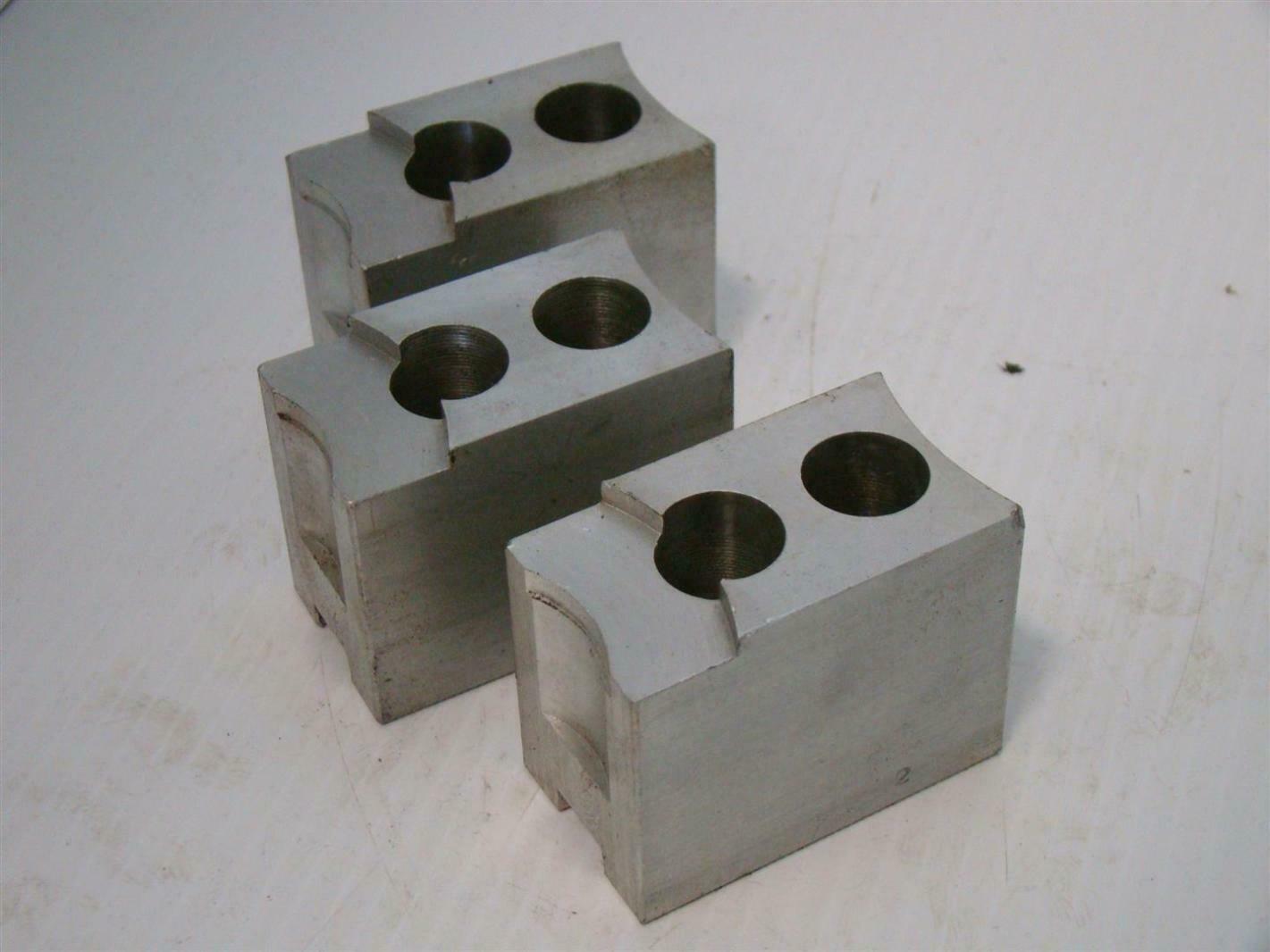 (3) Aluminum Custom Jaws for Lathe Chuck 2.5895 x 1.4960 x 2.0980 ...