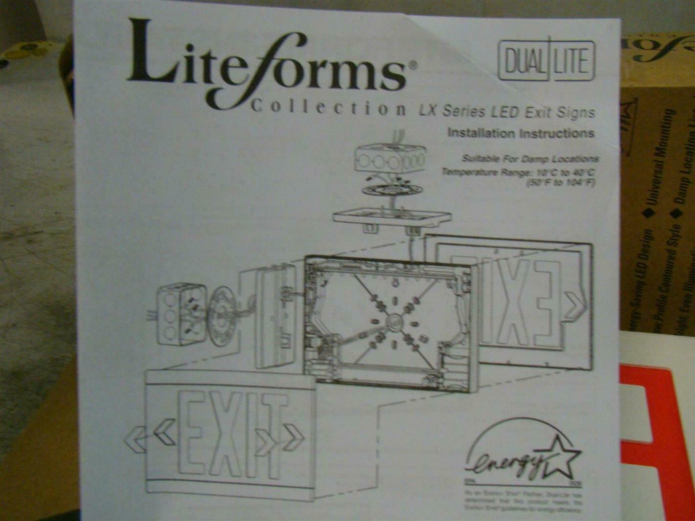Dual Lite Liteforms LX Series LED Exit Signs 120/277Vac LXURWE | eBay