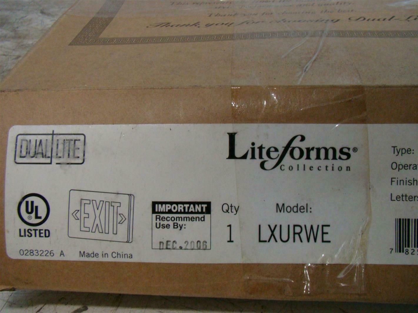 Dual Lite Liteforms LX Series LED Exit Signs 120/277Vac LXURWE | eBay