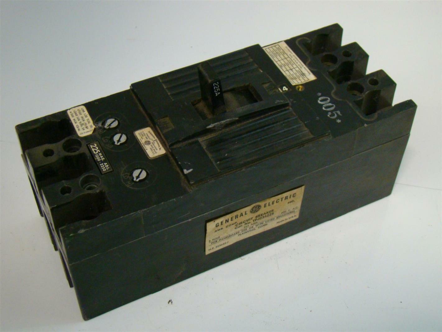 General Electric Circuit Breaker 225A 3Pole 600Vac TFJ236225 | Joseph ...