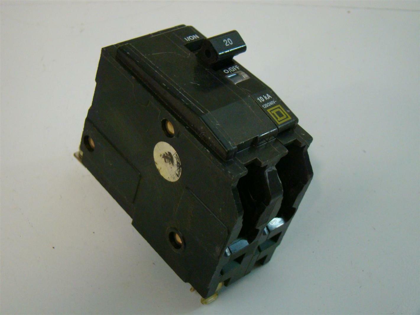 Square D Circuit Breaker 20a 2 Pole QOB 120/240V | Joseph Fazzio ...