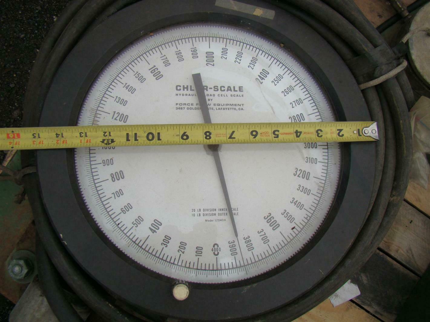 Chlor-Scale Hydraulic Load Cell Scale 12D40A | Joseph Fazzio, Incorporated
