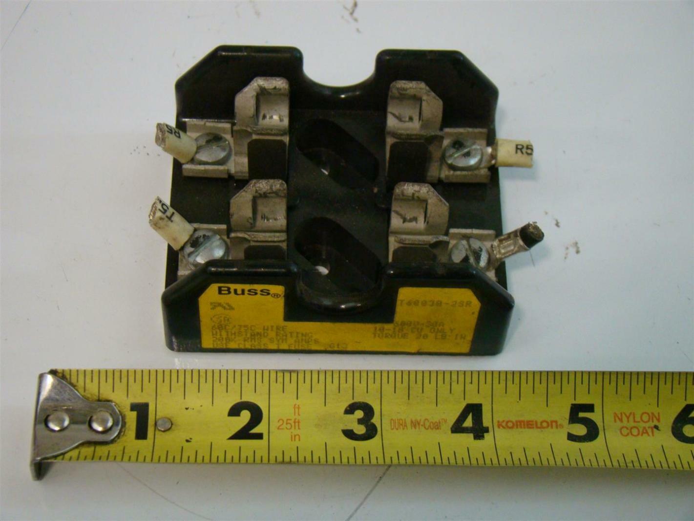 Buss Double Fuse Holder 30A 600V T60030-2SR | Joseph Fazzio, Incorporated