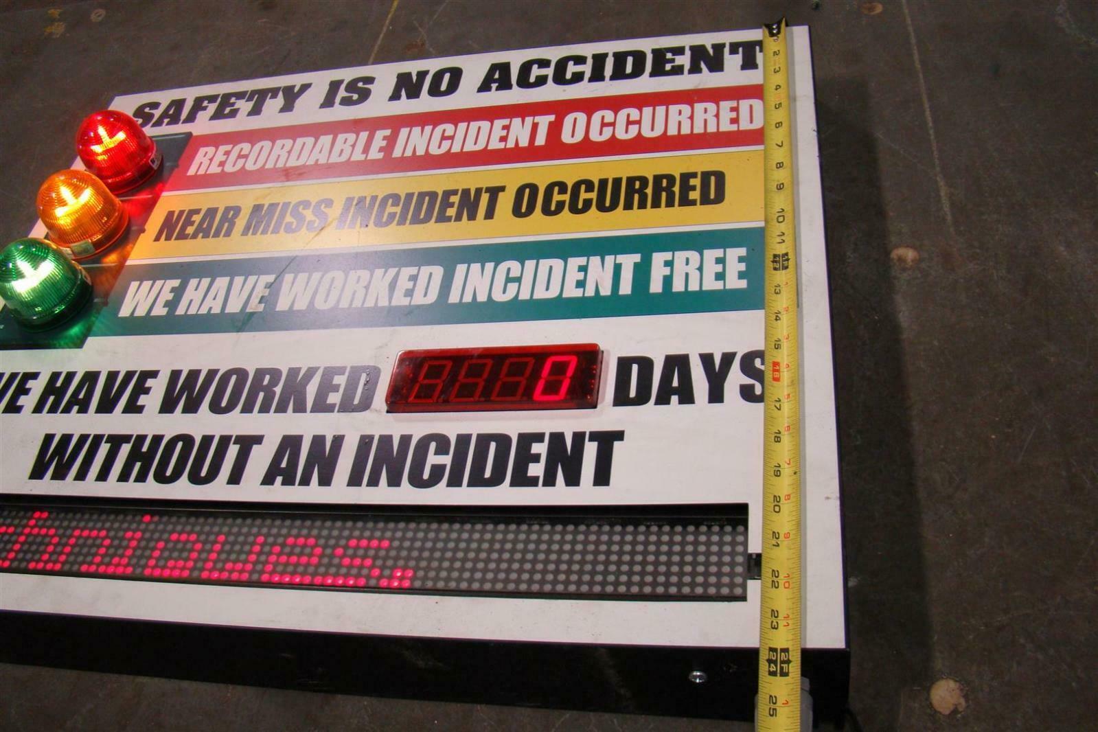 Recordable Incident Signal Scoreboard Electric Sign 120V HG 378995 | eBay