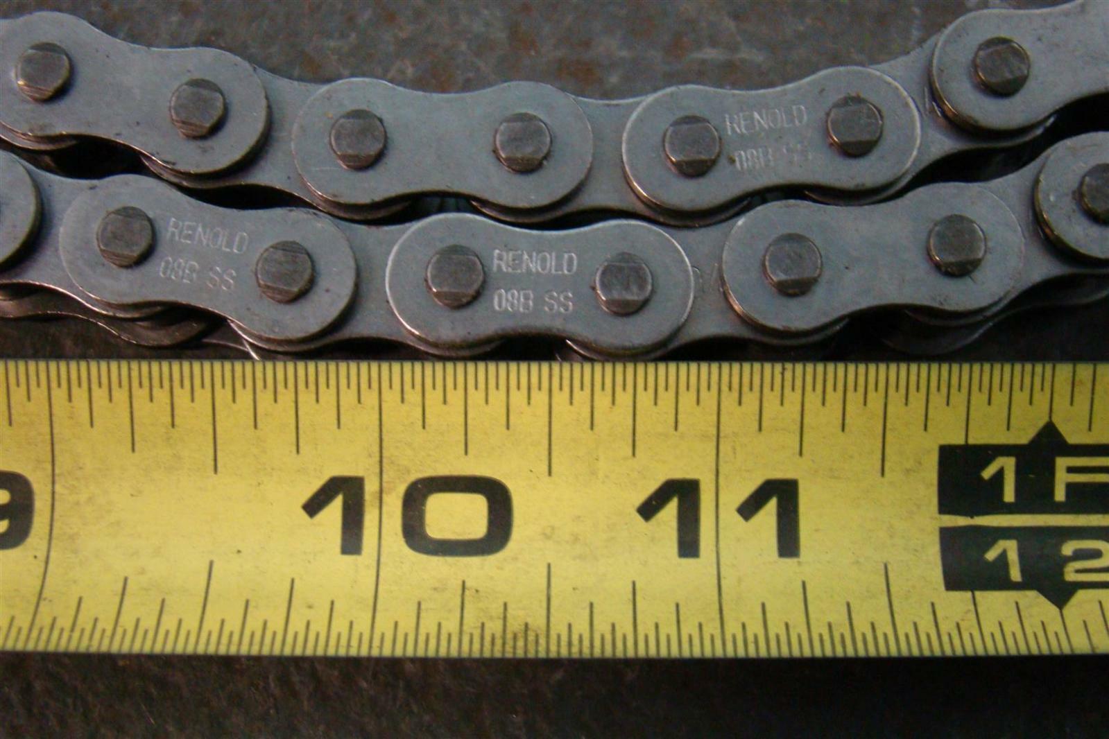 Renold 8" Stainless Steel Roller Chain 08B SS | Joseph Fazzio, Incorporated