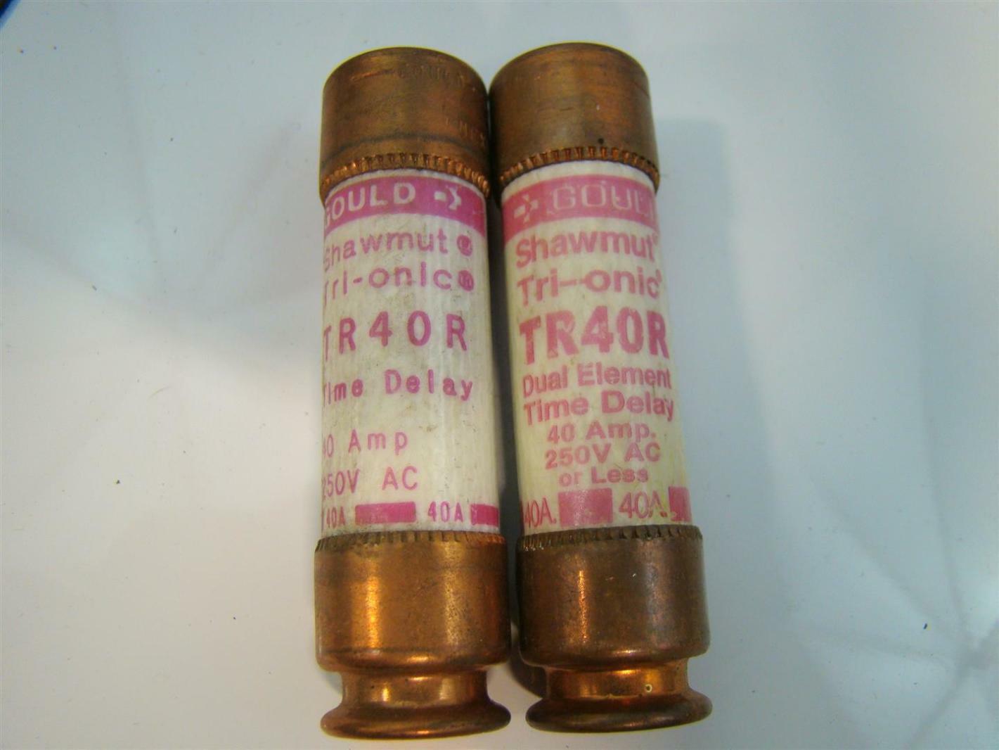 Shawmut Gould Tri-onic Dual Element 250 VAC TR40R | Joseph Fazzio ...