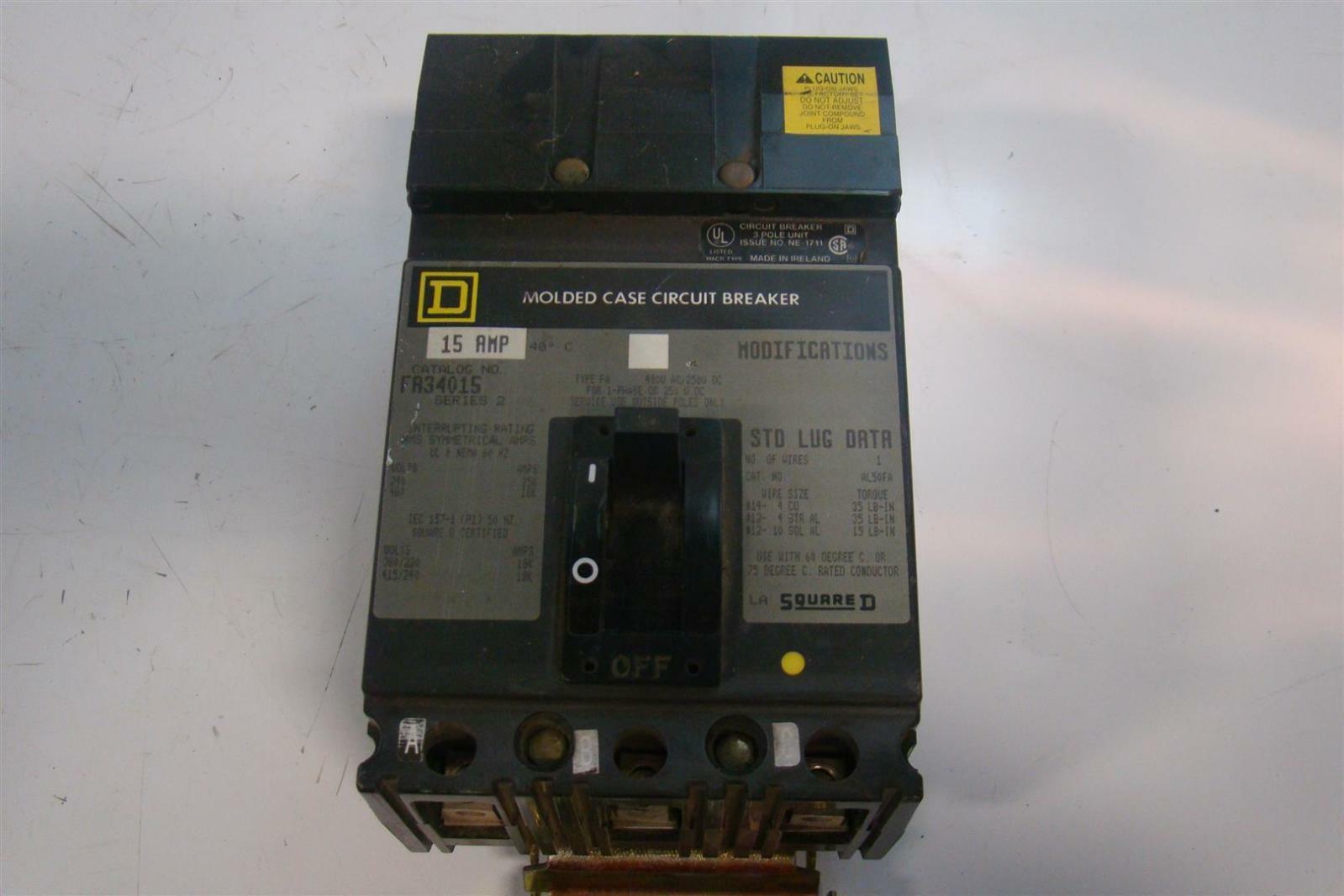 Square D FA34015 15a I-Line 480 volt breaker FA34015 | Joseph Fazzio ...
