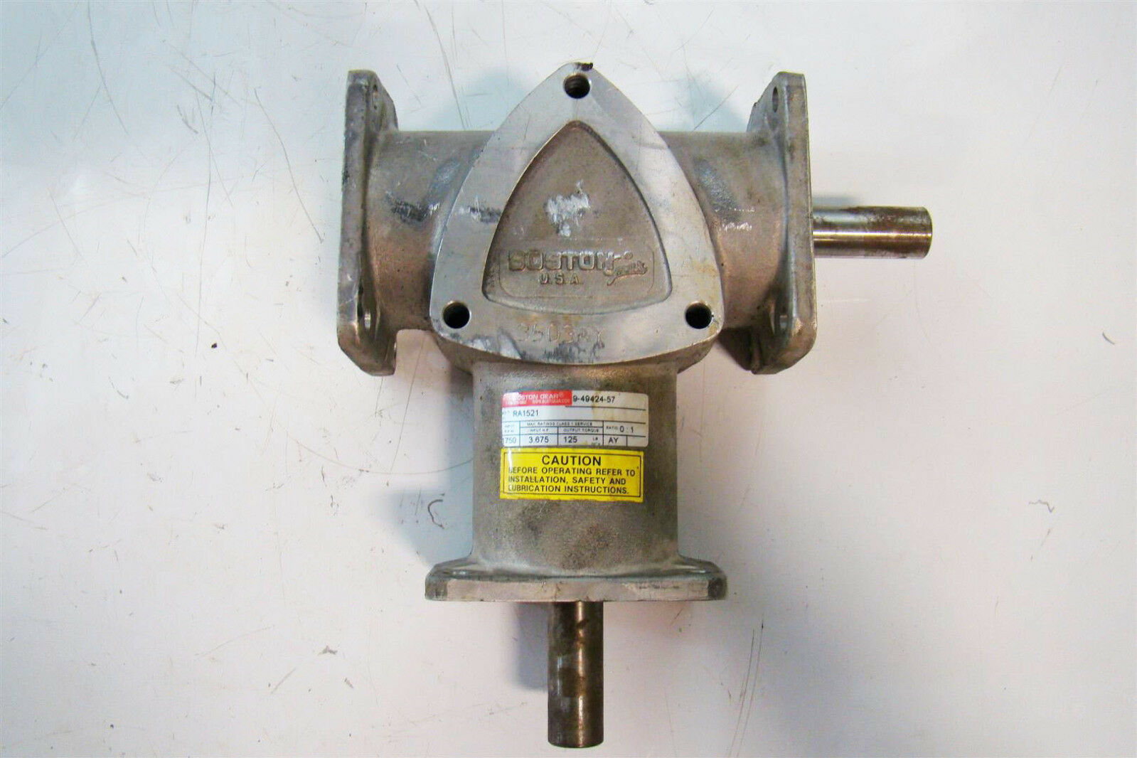 Boston Gear Speed Reducer 0 1 Ratio 1750 RPM 3 675 Hp RA1521 Joseph