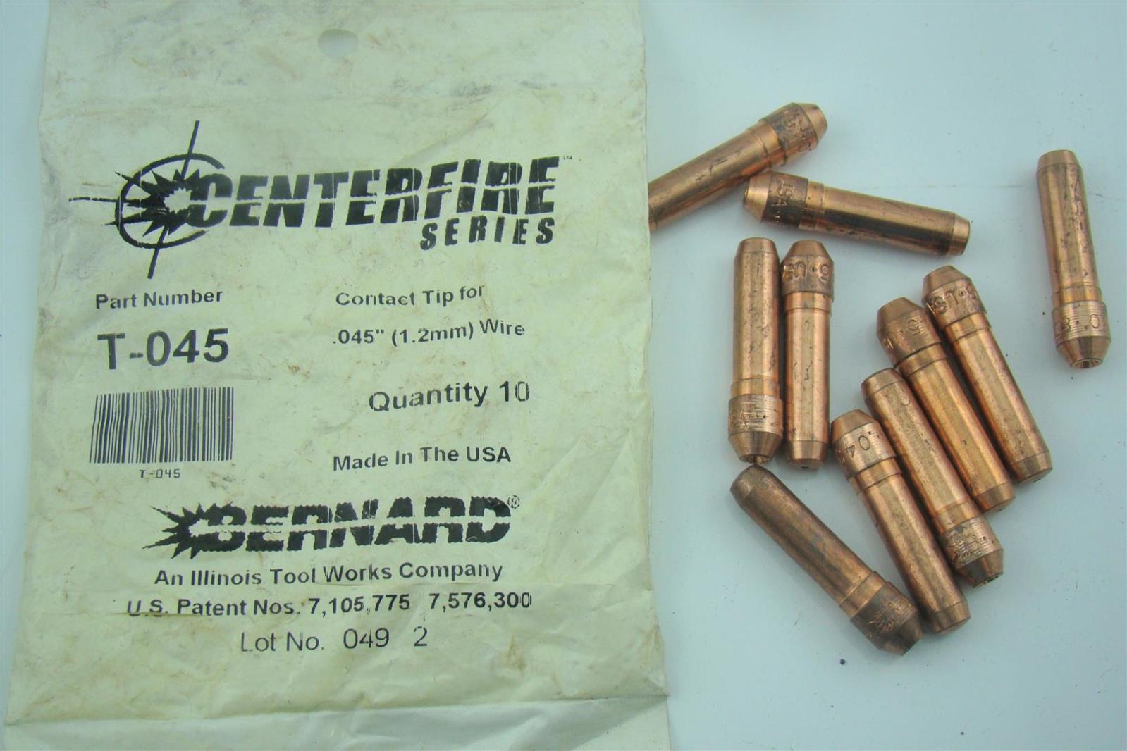 (10) Bernard Centerfire Series T-045 Contact Tips .045 | eBay