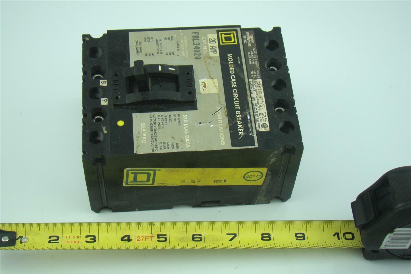 Square D 20A Breaker 480V FAL34020 | Joseph Fazzio, Incorporated