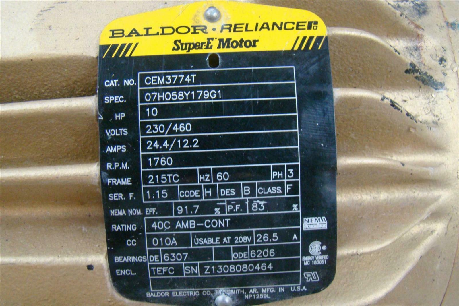Ampco Pump Stainless Centrifugal ASP220-22-21 w/ Baldor Super E 10 HP ...