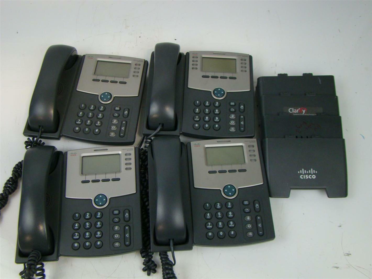 4 CISCO IP PHONES SPA5046 4 LINE IP PHONE WITH DISPLAY CBT1441013B ...