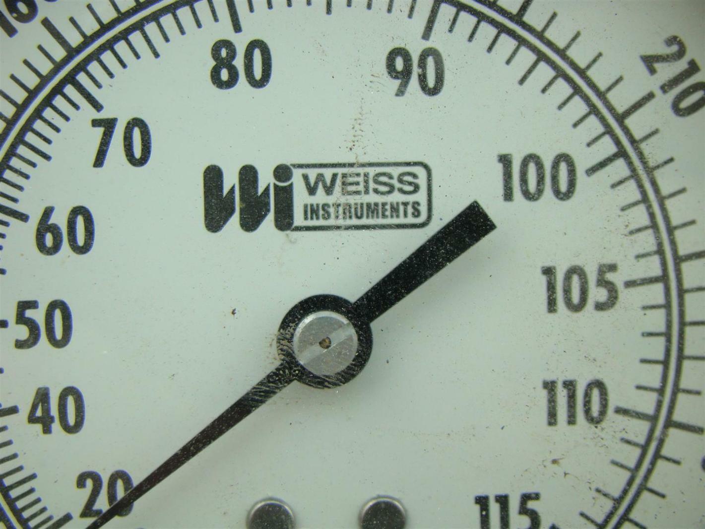 WEISS INTRUMENTS C/F TEMPERATURE GAUGE | Joseph Fazzio, Incorporated