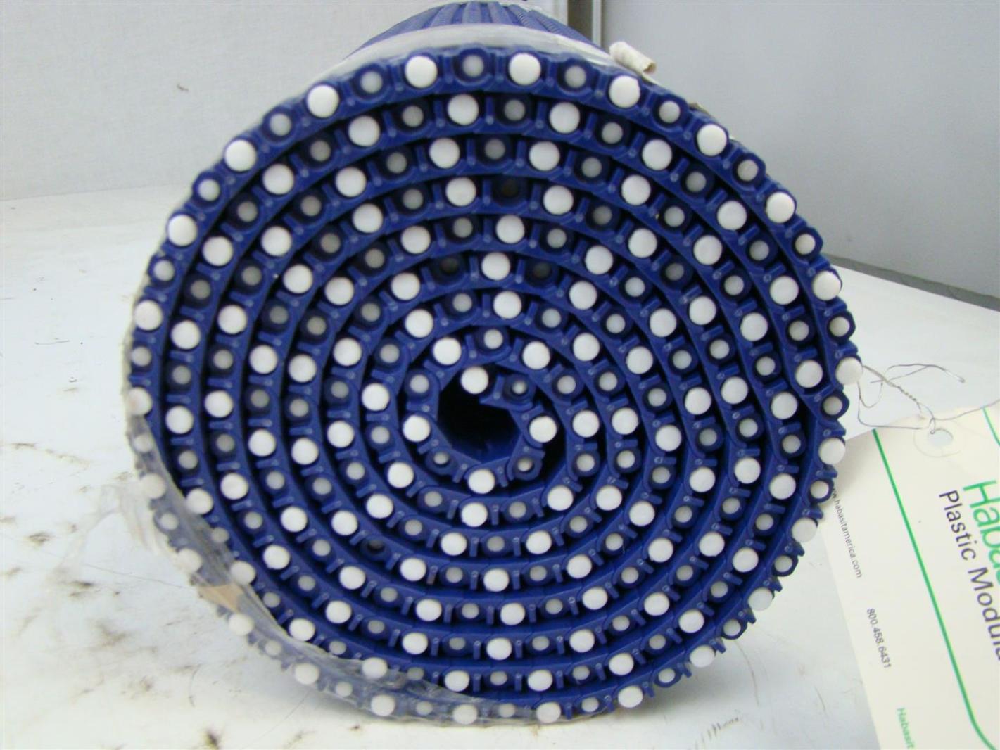 Habasit Conveyor Belt 21.6" x 10' Flat top acetal blue M1220