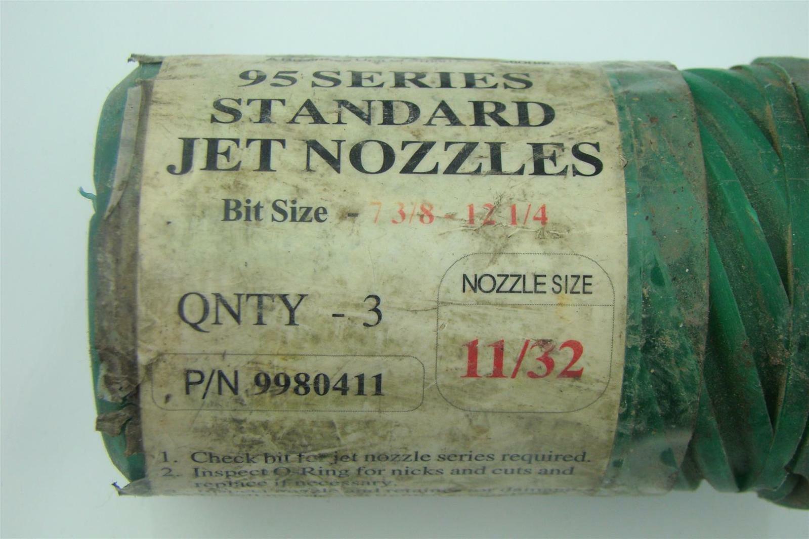 (3) Smith Tool 95 Series 11/32 Standard Jet Nozzles Bit size: 7-3/8 12 ...
