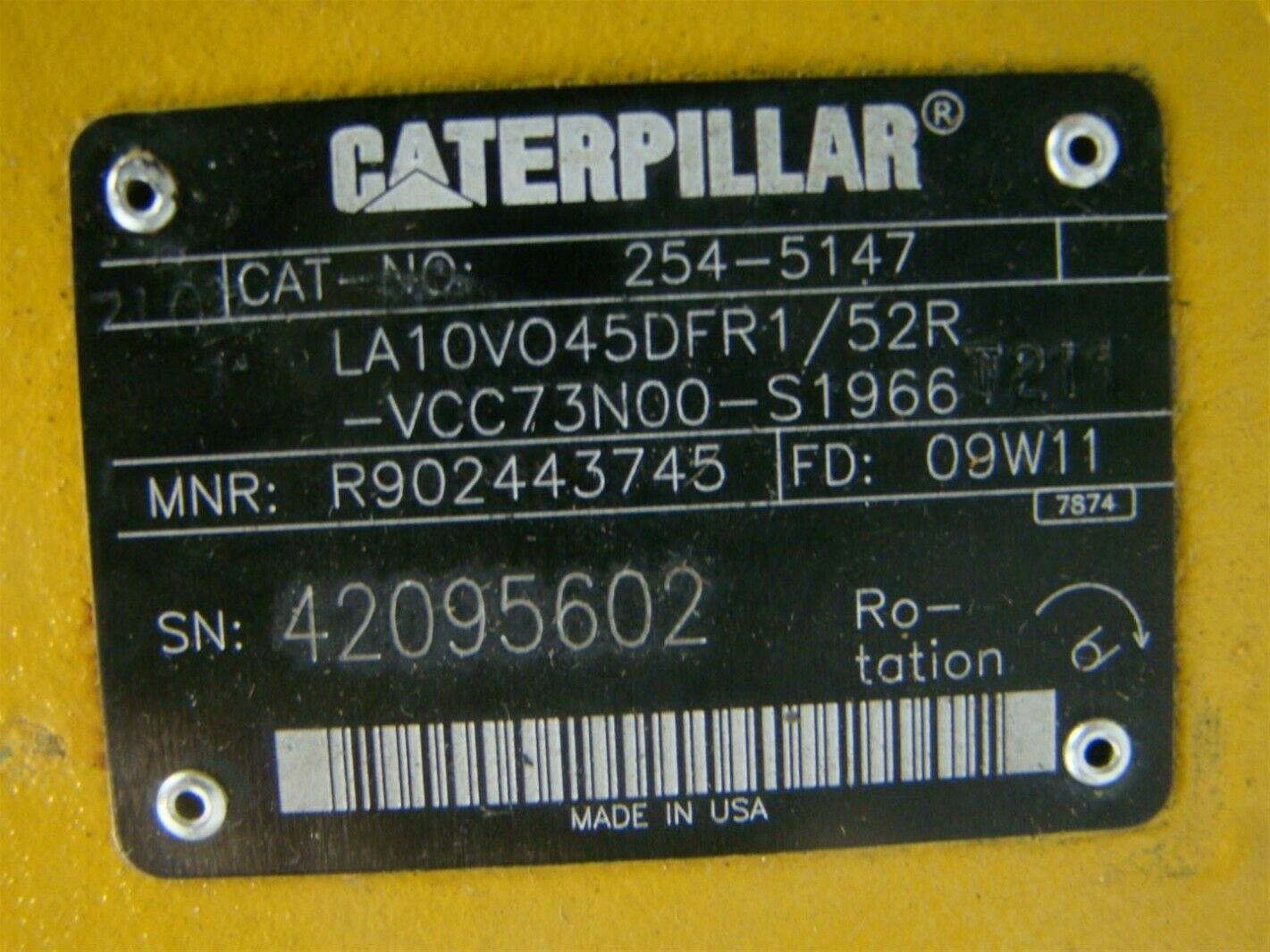 Caterpillar Axial GP-Piston Pump 254-5147 | Joseph Fazzio, Incorporated