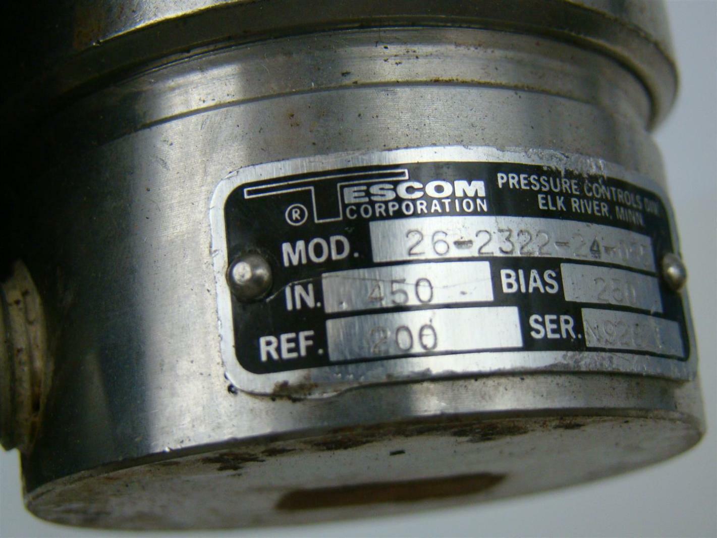 Tescom Pressure Regulator 26-2322-24-055 | Joseph Fazzio, Incorporated