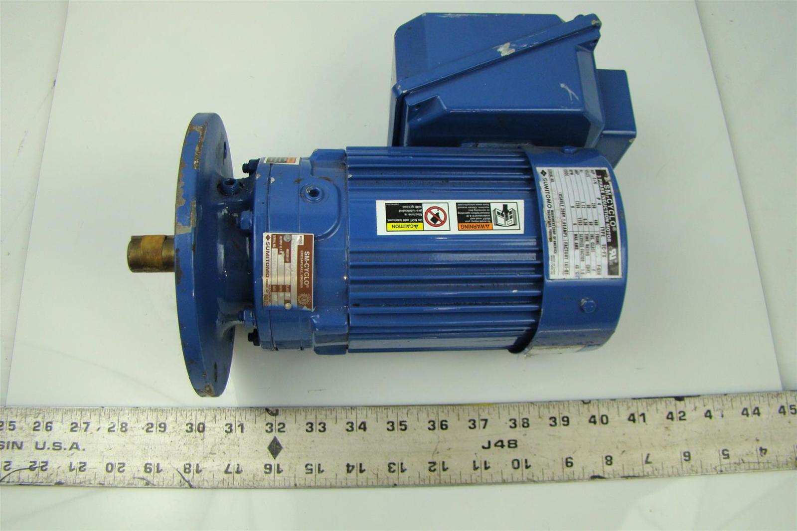 Sm-Cyclo Electricric Motor, 3P, 1/4Hp, Rpm 1730, 230/460 V, 1.25" X .77 ...