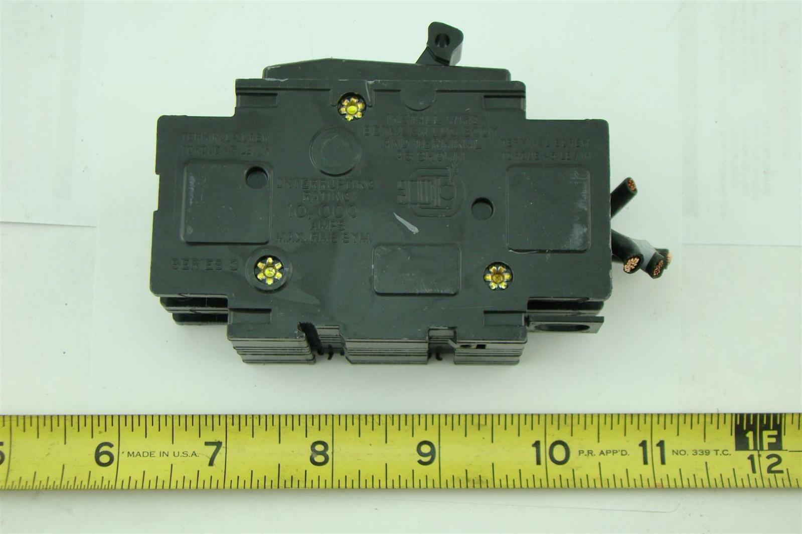 Square D, 15A Din Rail Mount Aic -10Ka, 120/240V Breaker 15A 2P ...