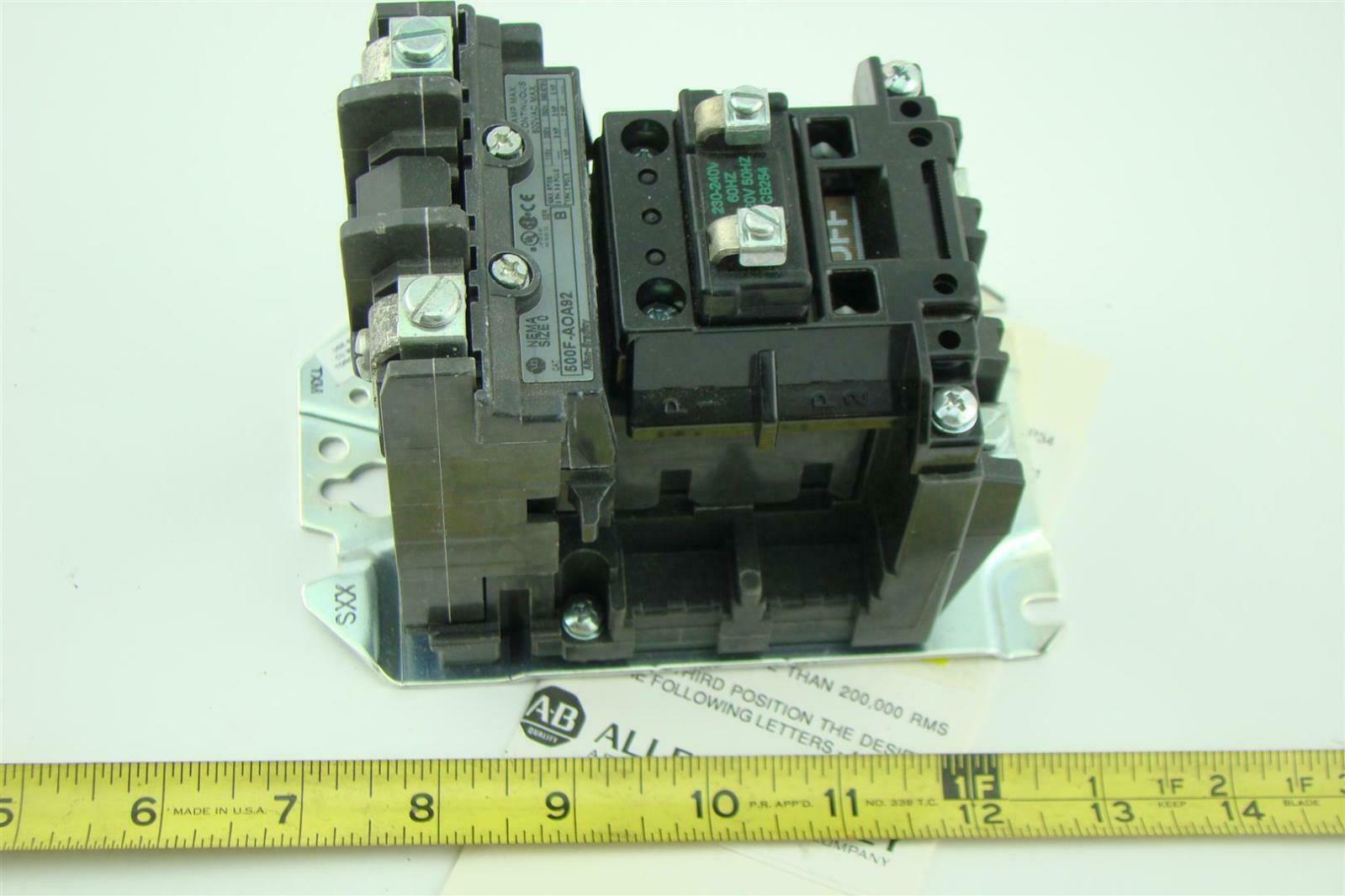 Allen-Bradley Ac Motor Starter Contractor 500F-Aoa92 - Ser B, 2P 240V ...