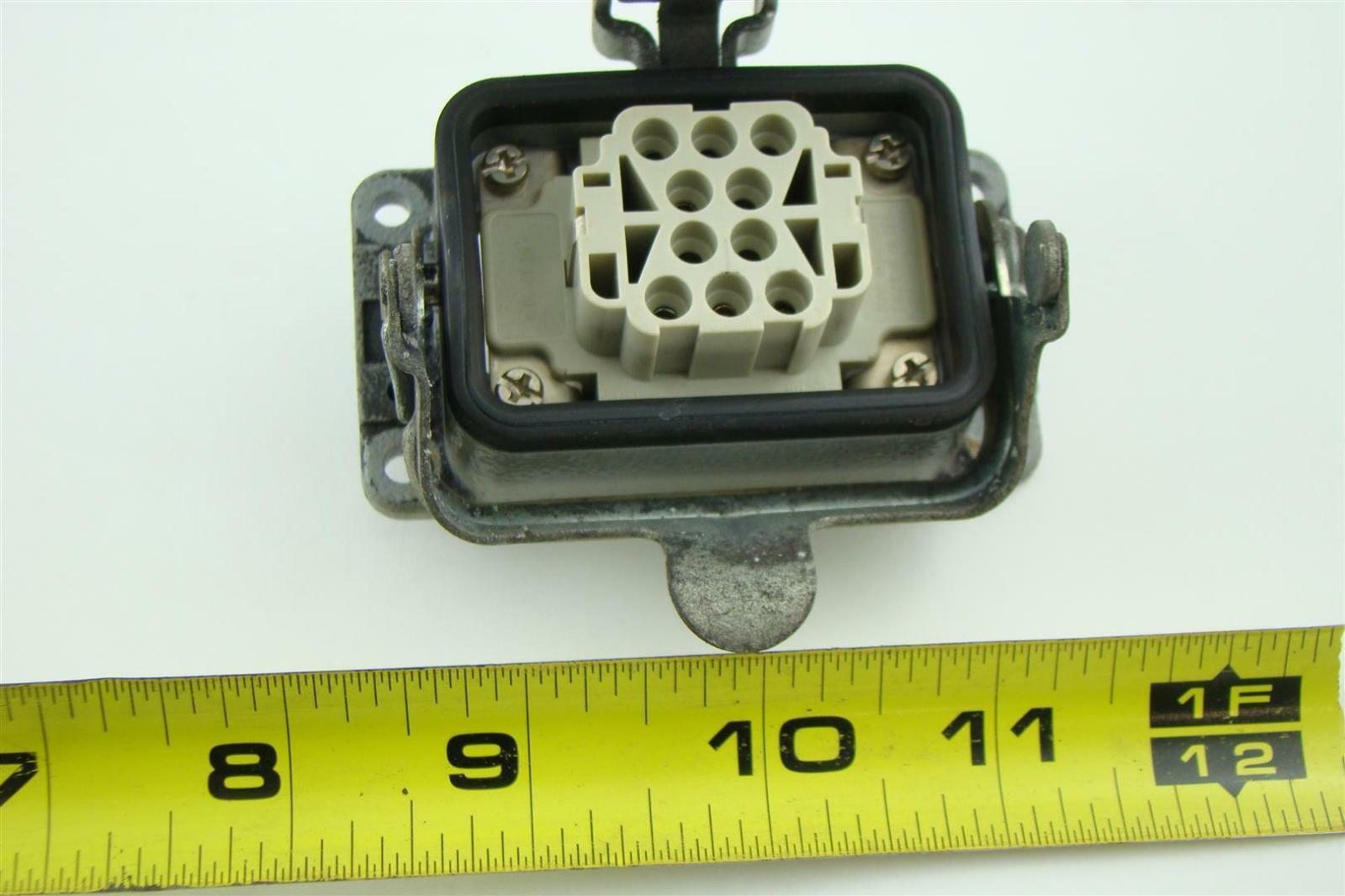 Harting 16A 500V Female Connector Plug Aluminum Hood Housing Side Entry ...