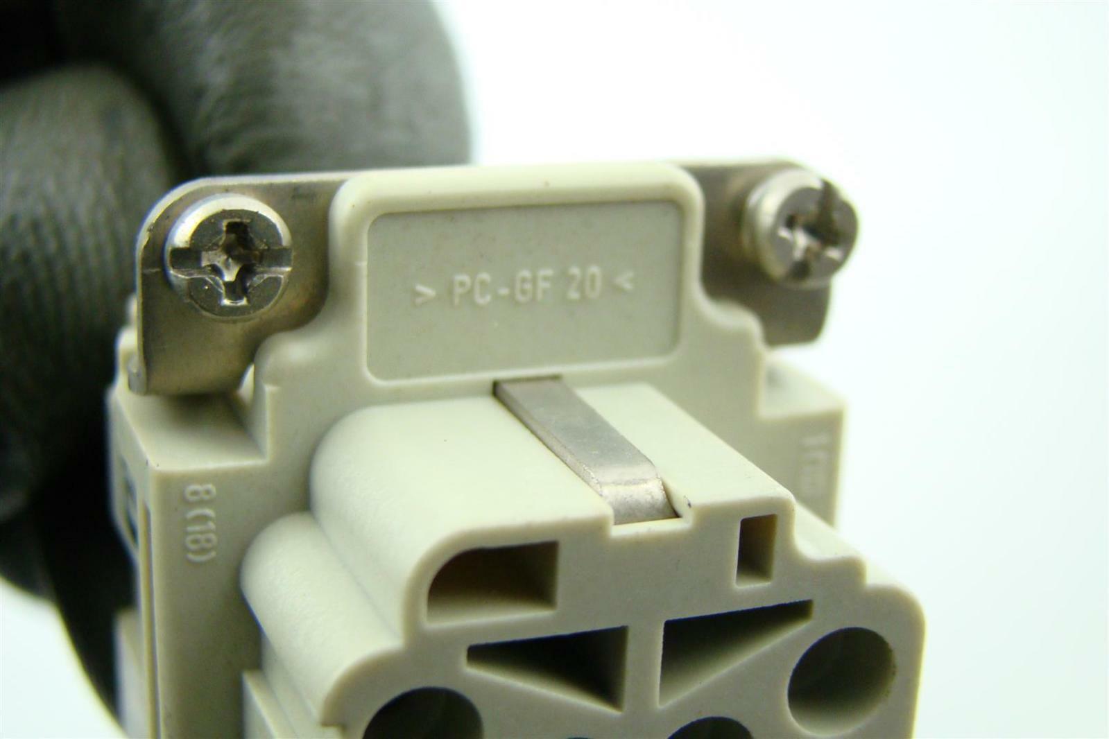 Harting 16A 500V Female Connector Plug Aluminum Hood Housing Side Entry ...