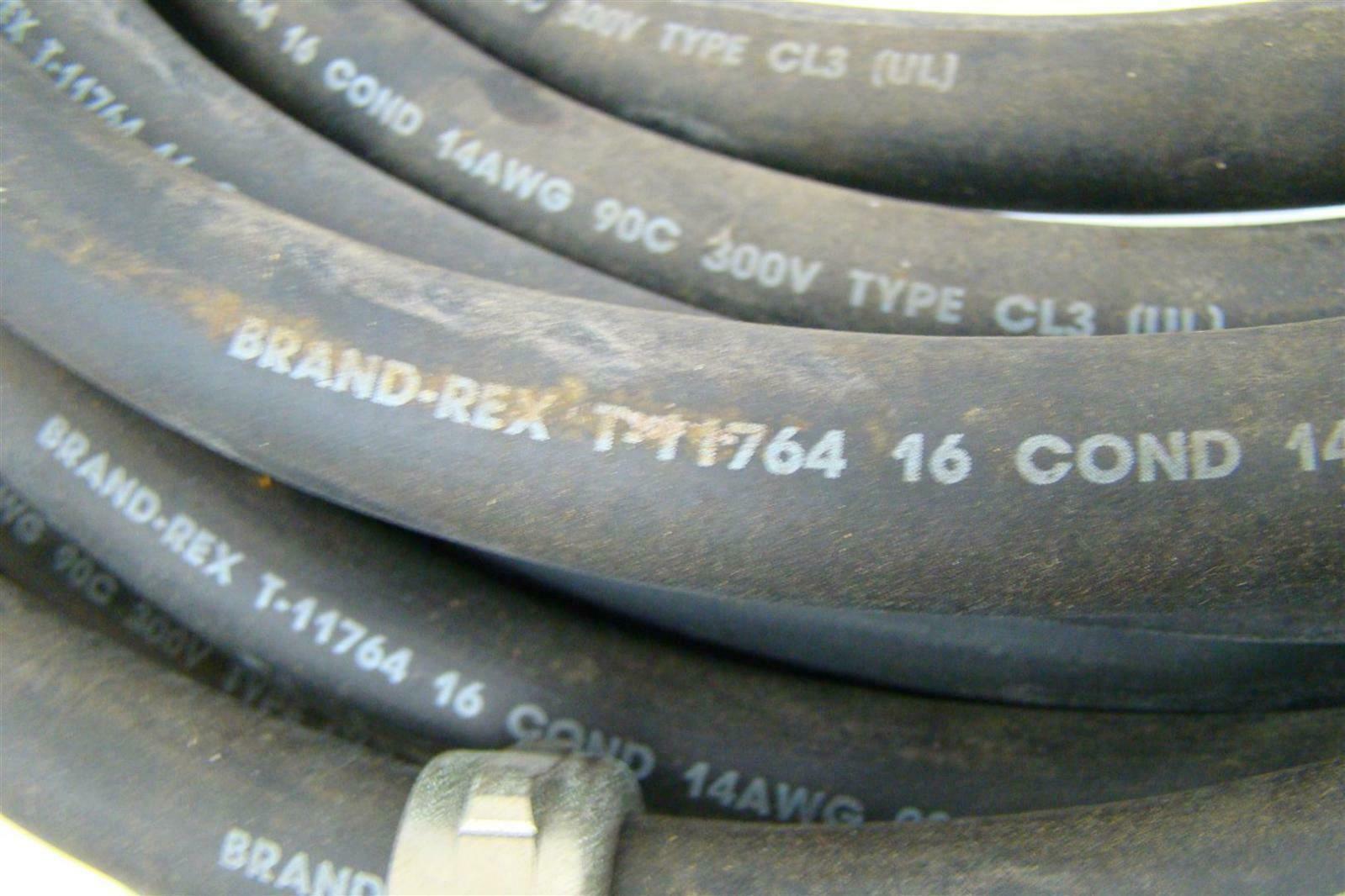 Fanuc C2M3 Power & Brake Cable Brand-Rex 16 Cond 14AWG 300V T-11764 EE ...