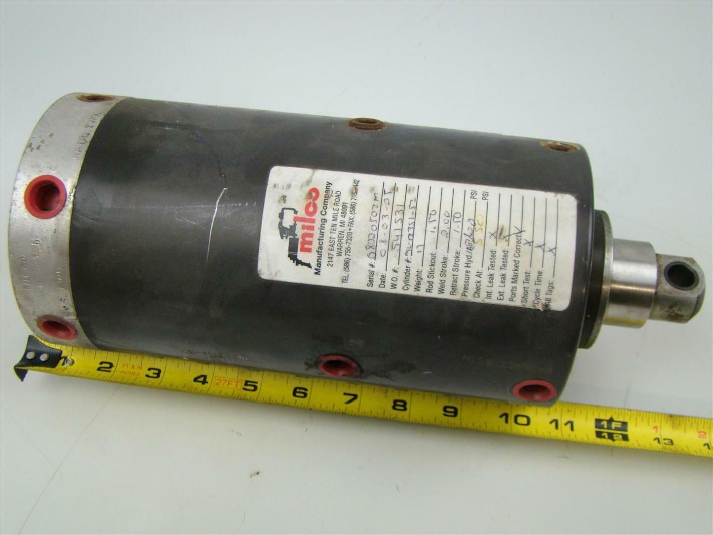 Milco Pneumatic Cylinder ML-0351-52 | Joseph Fazzio, Incorporated